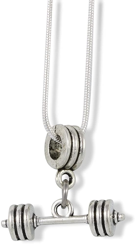 Dumbbell Necklace | Pendant Jewelry Jewlry Barbell Fitness Charm ...