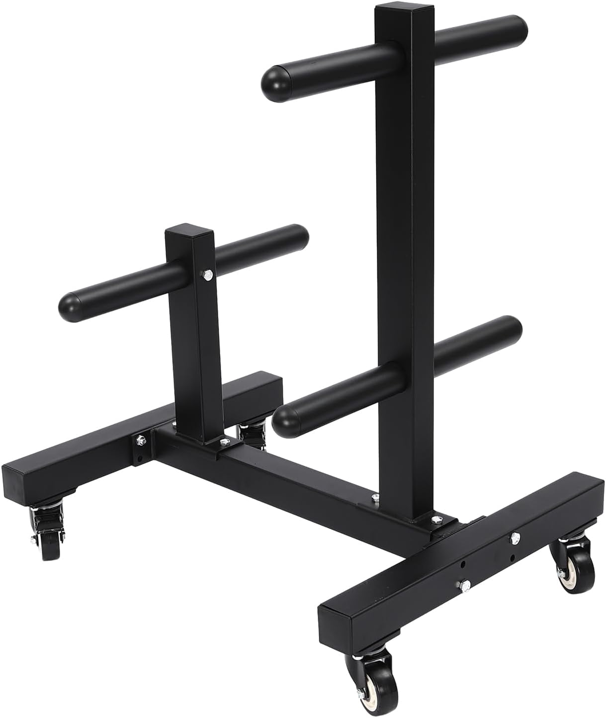 Dumbbell Plate Rack Tree, Double Column Mobile Dumbbell Piece Holder ...