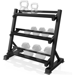 Neche 3-Tier Heavy-Duty Dumbbell Stand, Adjustable Storage Rack, 1100lb ...