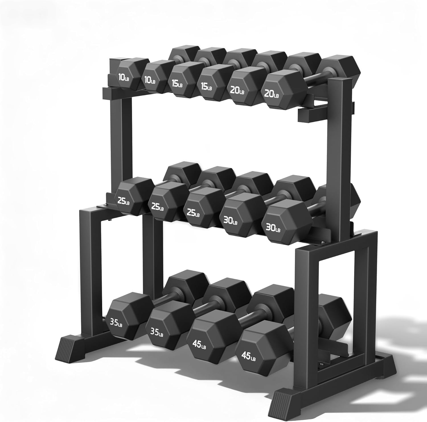 Dumbbell Rack - 3-Tier Heavy Duty Weight Rack & Dumbbell Stand for Home ...
