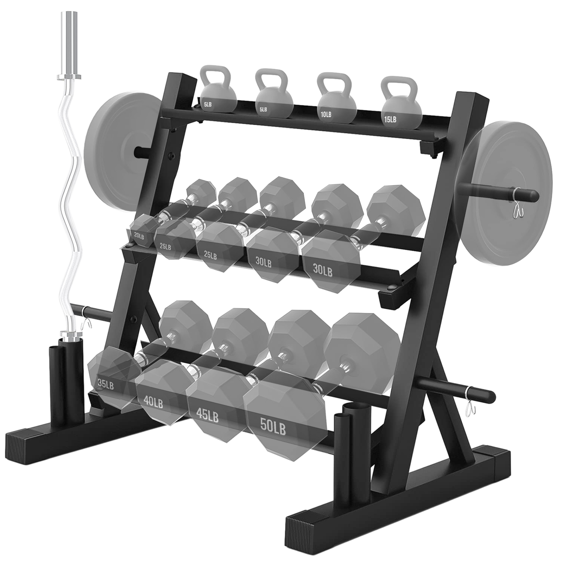 XMark's Two Tier Heavy Duty Steel Dumbbell Rack - Walmart.com
