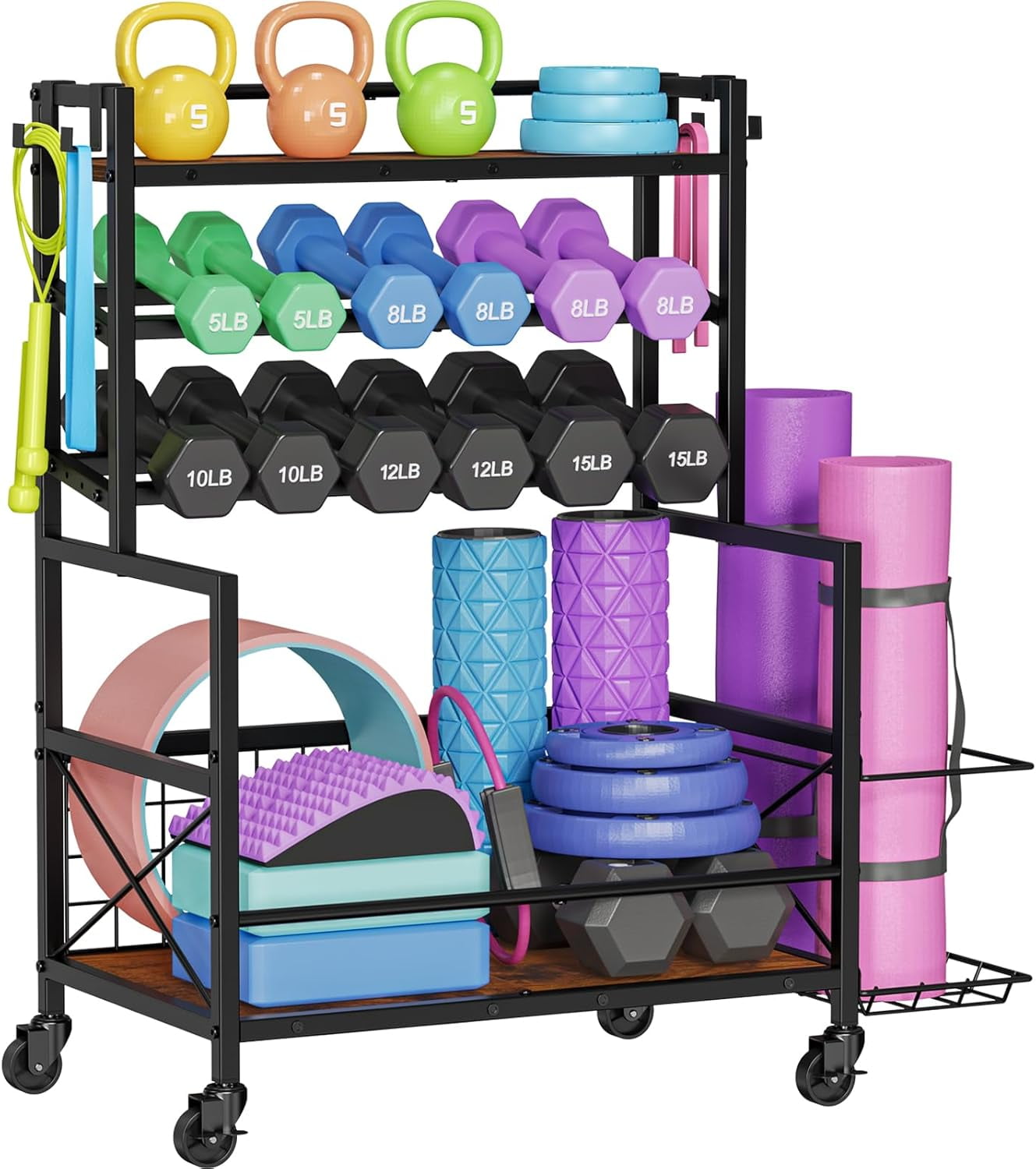 Dumbbell Rack, Adjustable Weight Rack for Dumbbells, Home Gym Storage ...