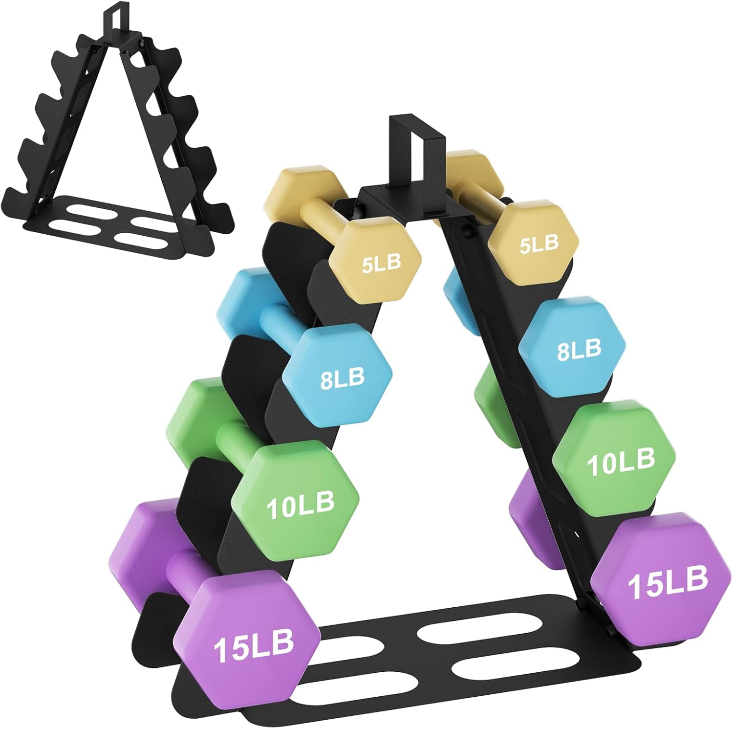 Dumbbell Rack(Dumbbells not included),A-Frame Metal Dumbbell Holder ...