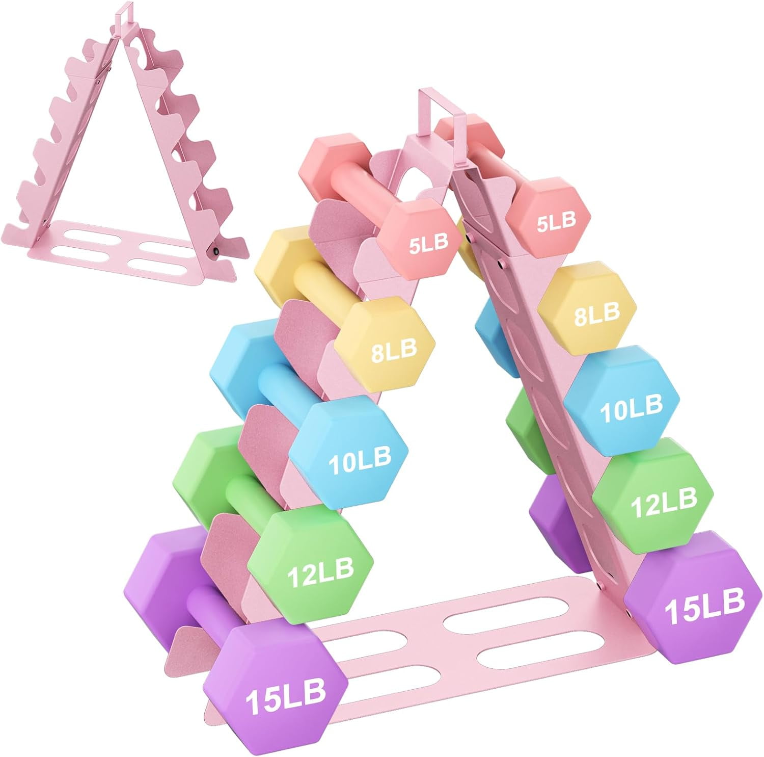 Dumbbell Rack(Dumbbells not included),A-Frame Metal Dumbbell Holder ...