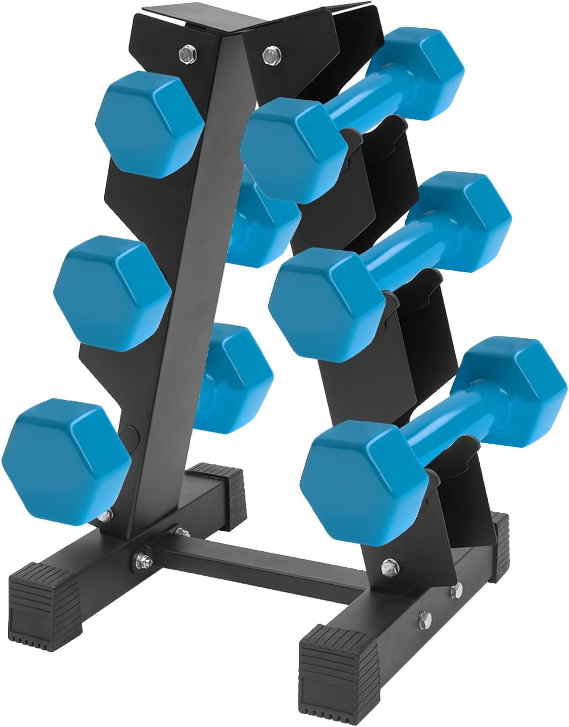 Dumbbell Rack Stand, 3 Tier Steel Dumbbell Holder 176 LBS Heavy Duty A ...