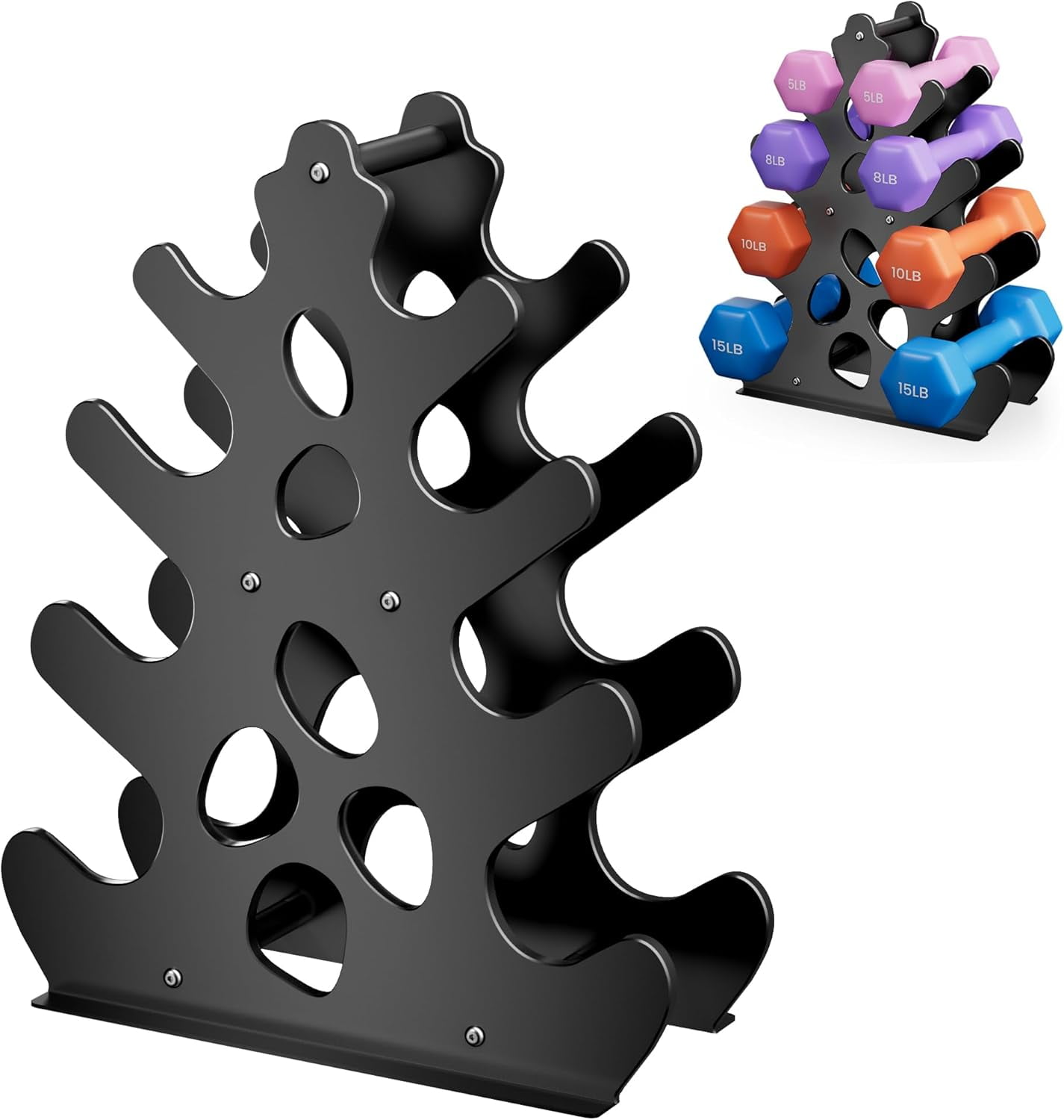 Dumbbell Rack Stand, (Dumbbells Not Included) with Protective Edge ...