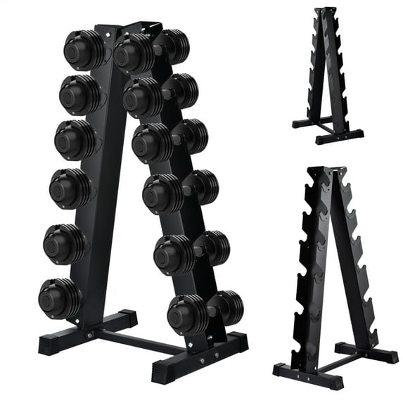 Dumbbell Rack Stand, Weight Rack for Dumbbells Compact A-Frame Home Gym ...