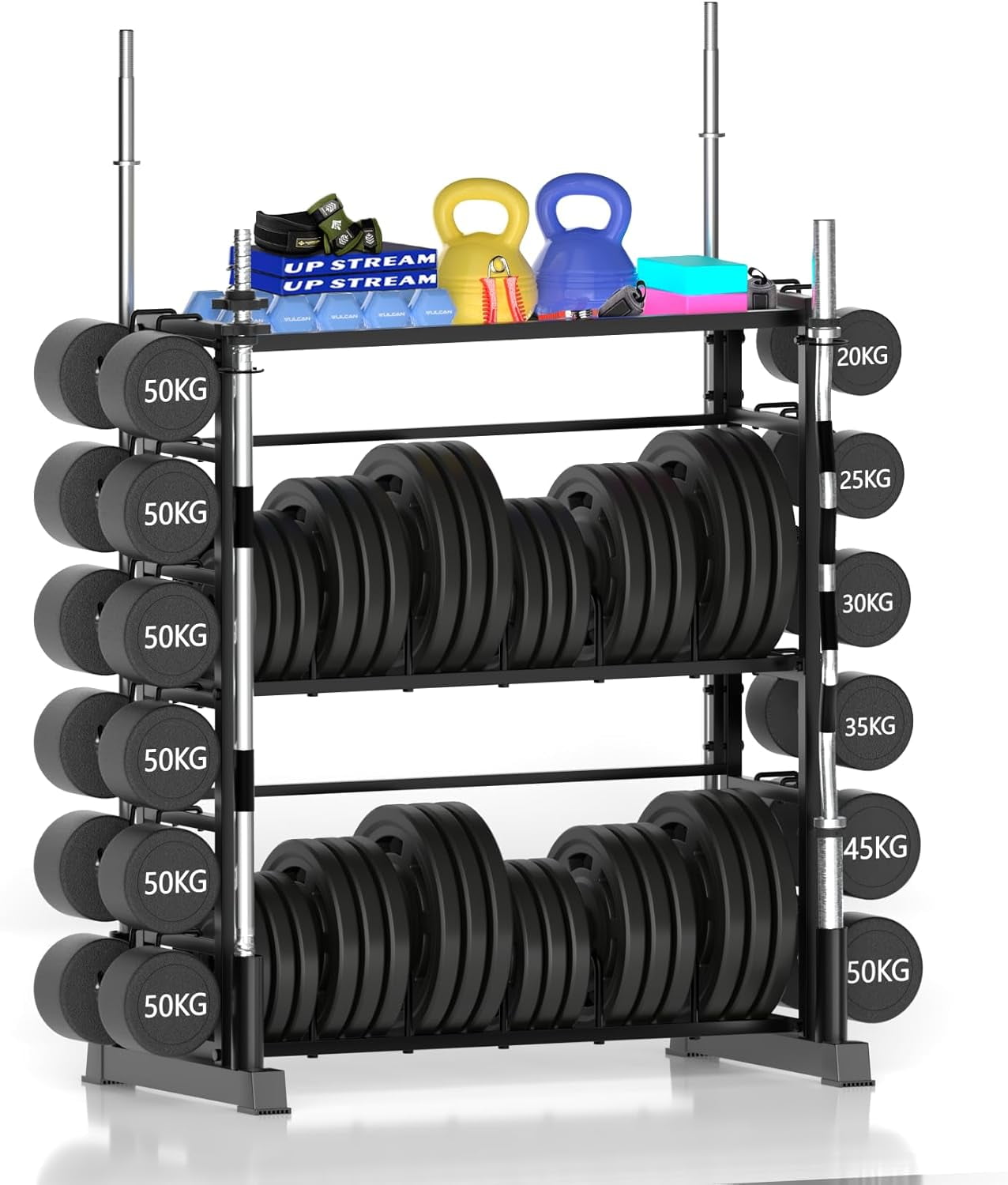 Dumbbell Rack - Weight Plate Rack for Home Gym, Peloton Weights for ...