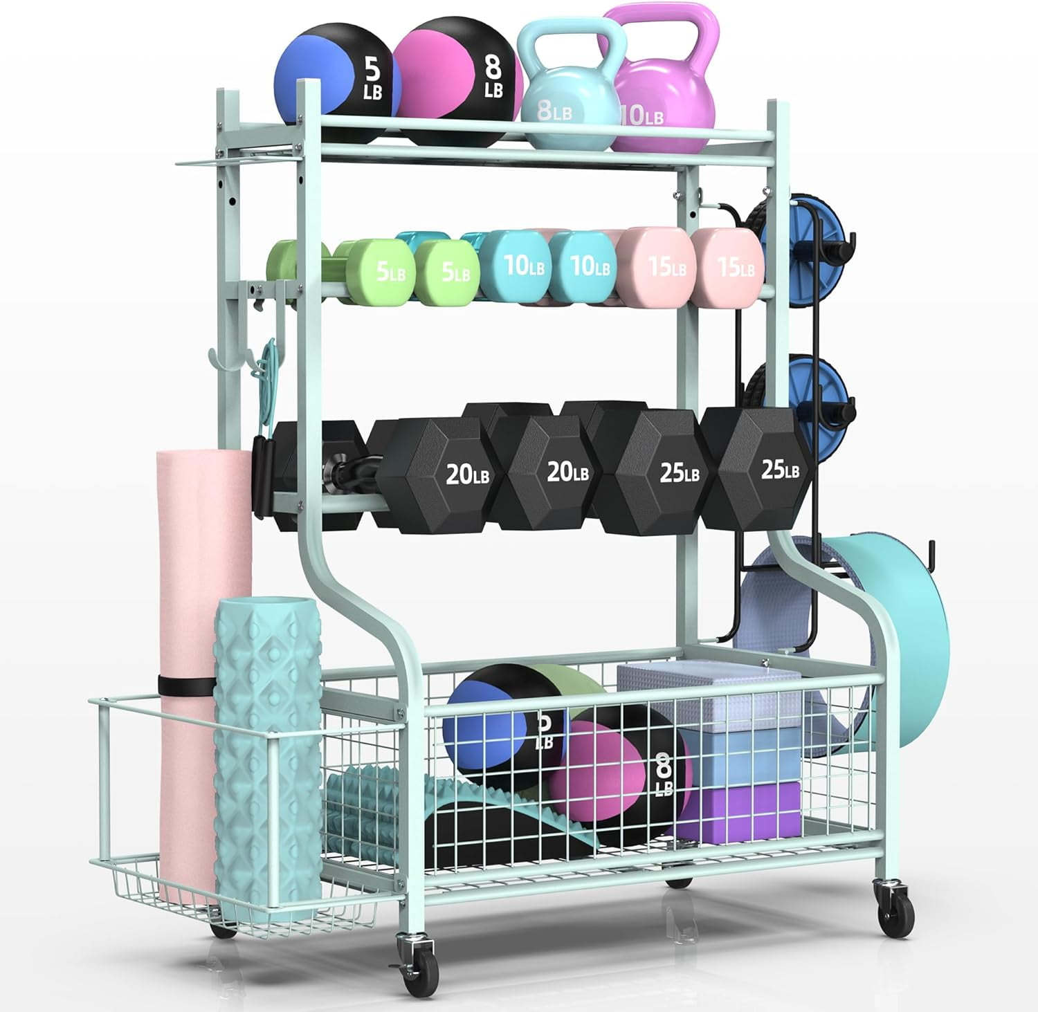 Dumbbell Rack, Weight Rack for Dumbbells, Home Gym Storage for ...
