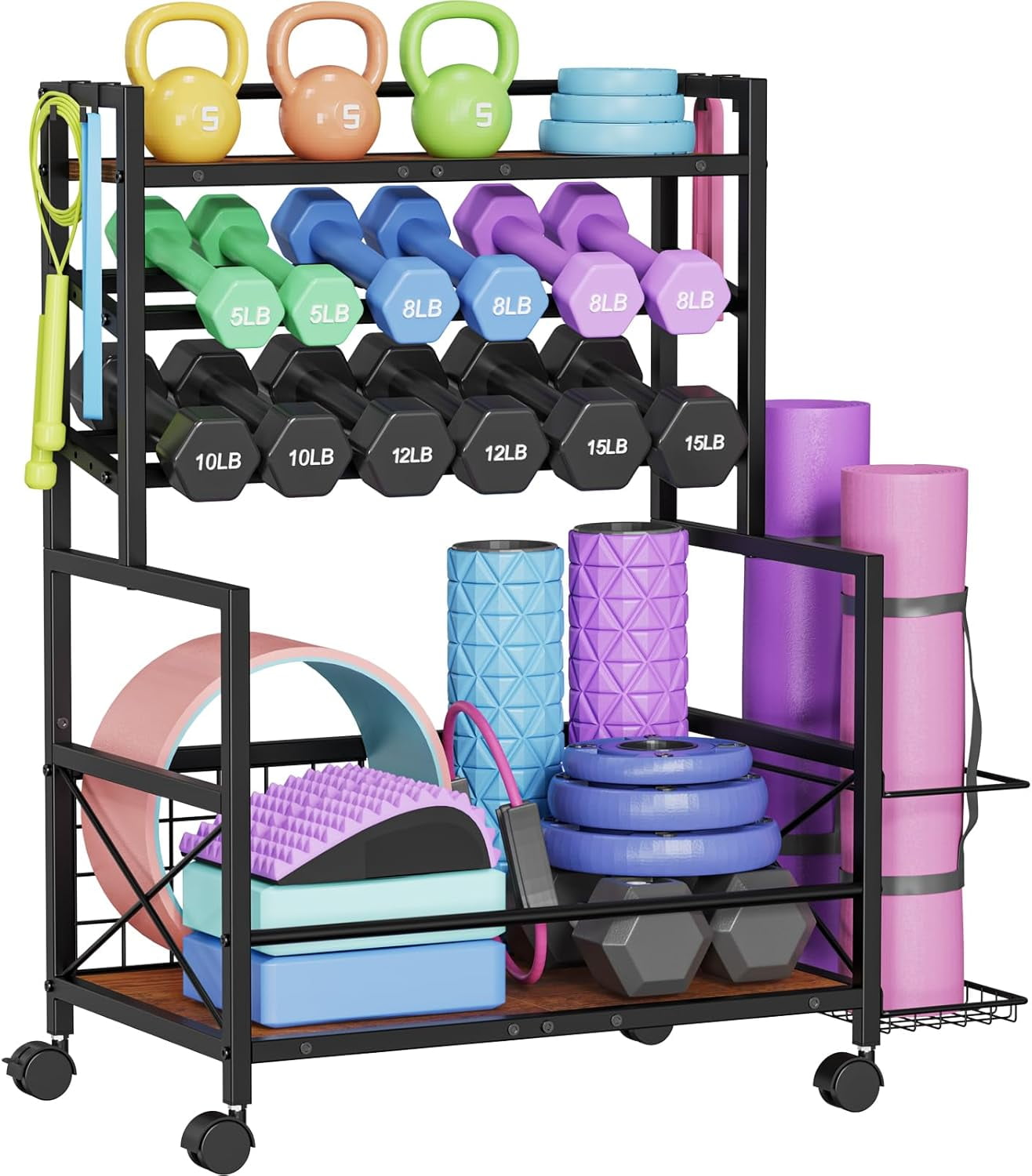 Dumbbell Rack, Weight Rack for Dumbbells, Home Gym Storage Rack for ...