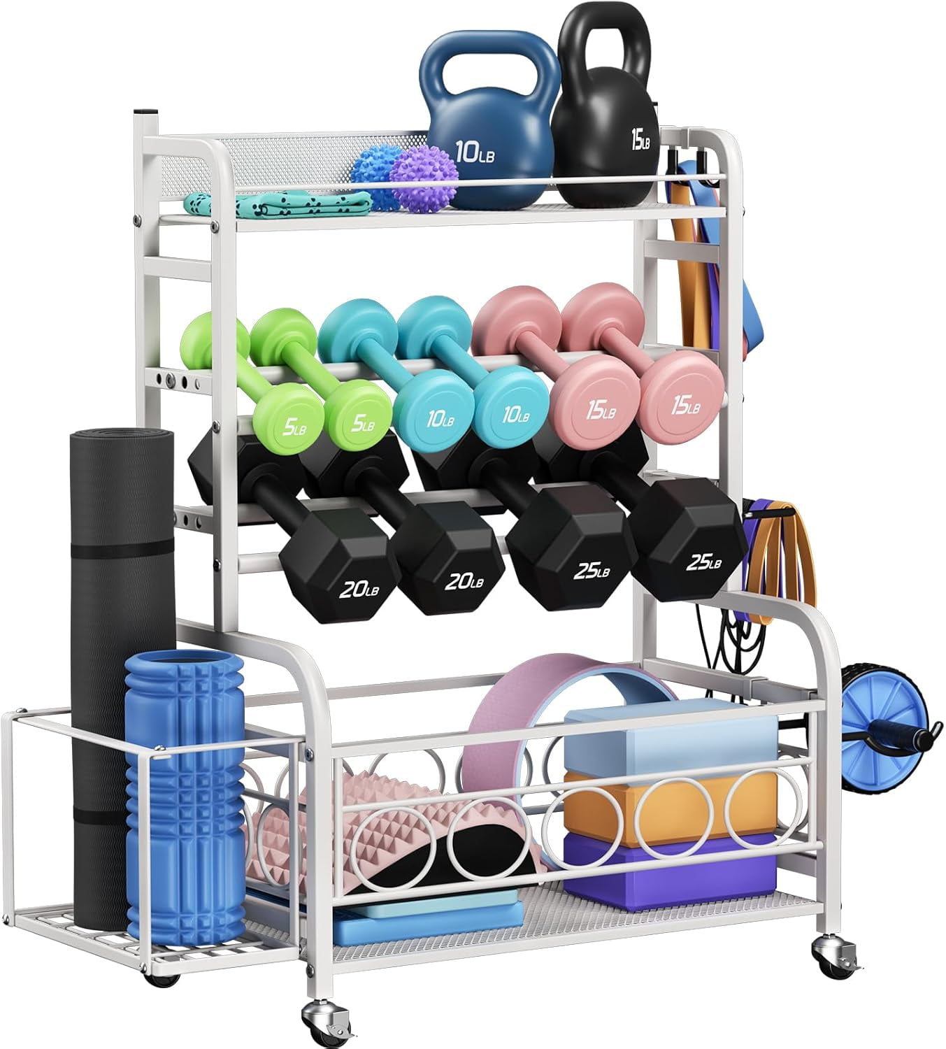 Dumbbell Rack, Weight Rack for Home Gym, Home Gym Storage Rack for Yoga ...