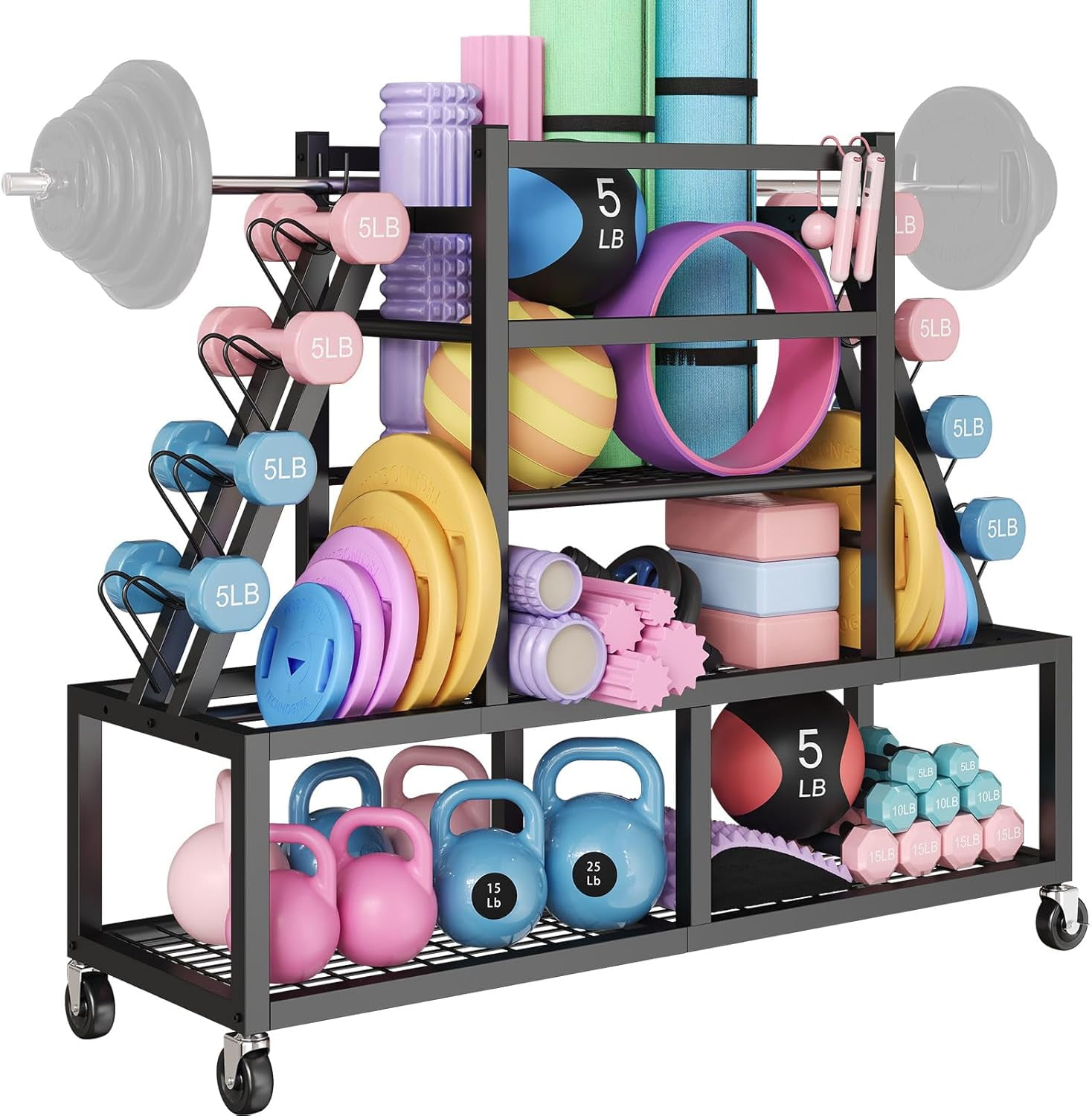 Dumbbell Rack Weight Rack Storage-Large Dumbbells Rack Home Gym Storage ...