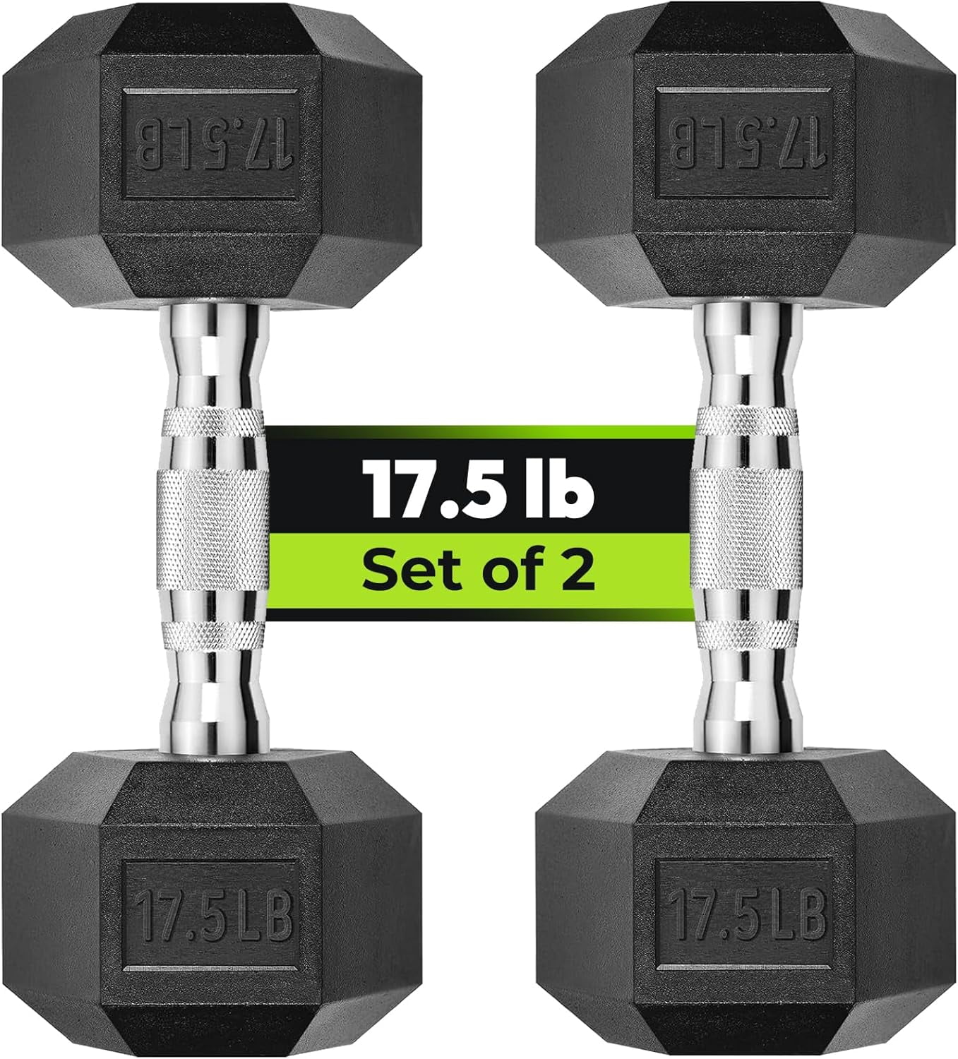 Dumbbell Set, 3-50 lb Rubber Encased Exercise & Fitness Dumbbells ...