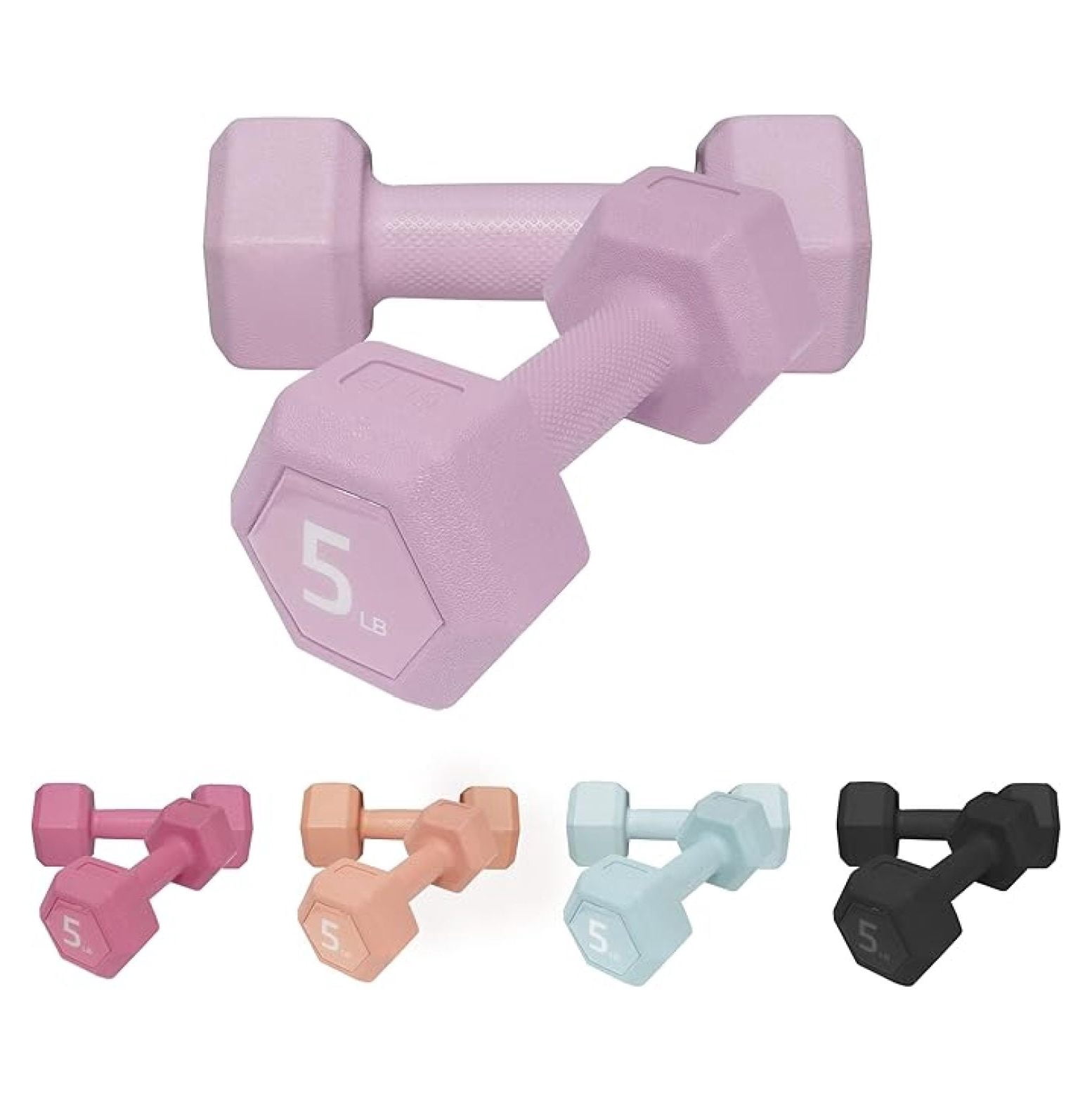 Dumbbell Set 5-36lbs - Hexagon Hand Weights for Women & Men - Home Gym ...