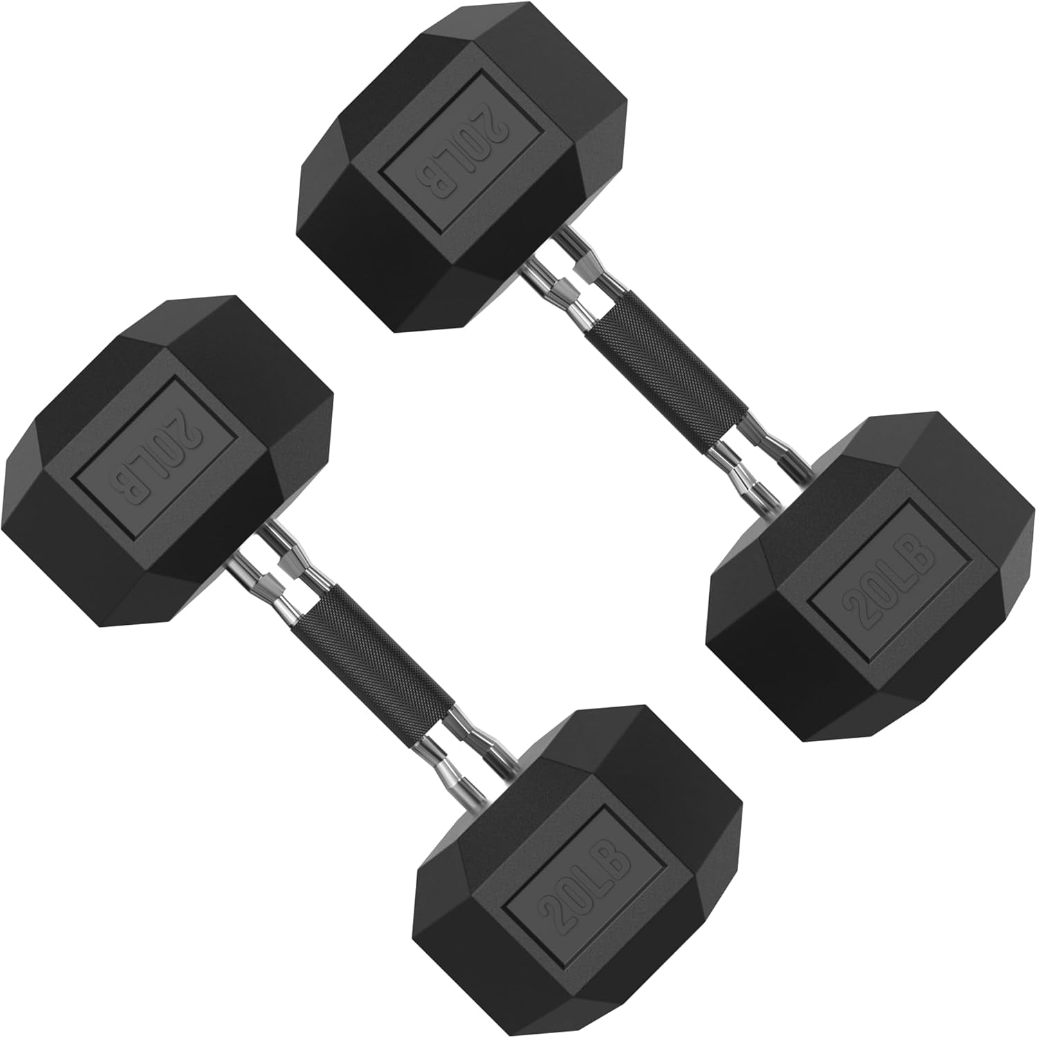 Dumbbell Set, Rubber Encased Home Gym Dumbbells, Exercise & Fitness ...