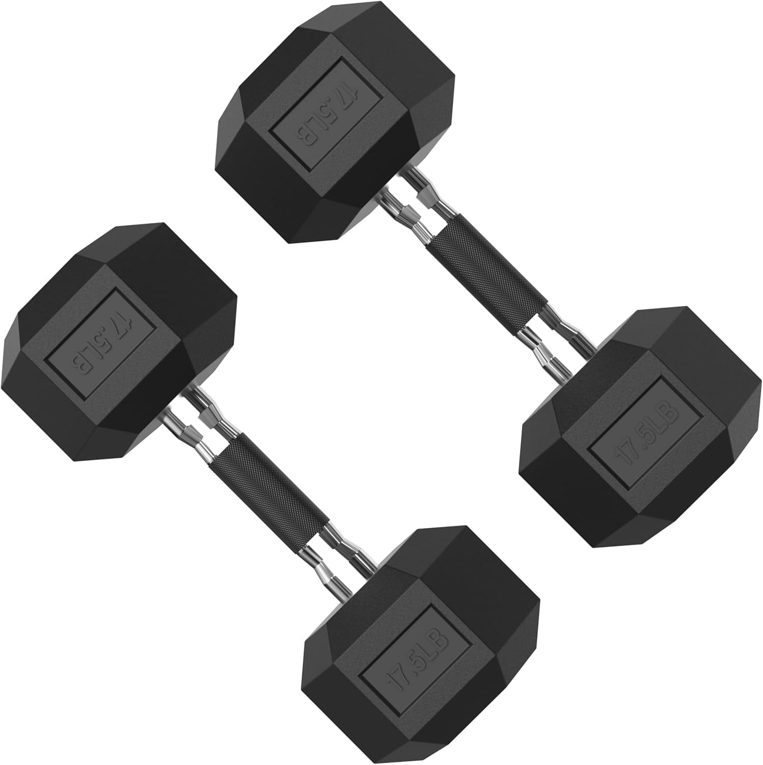 Dumbbell Set, Rubber Encased Home Gym Dumbbells, Exercise & Fitness ...