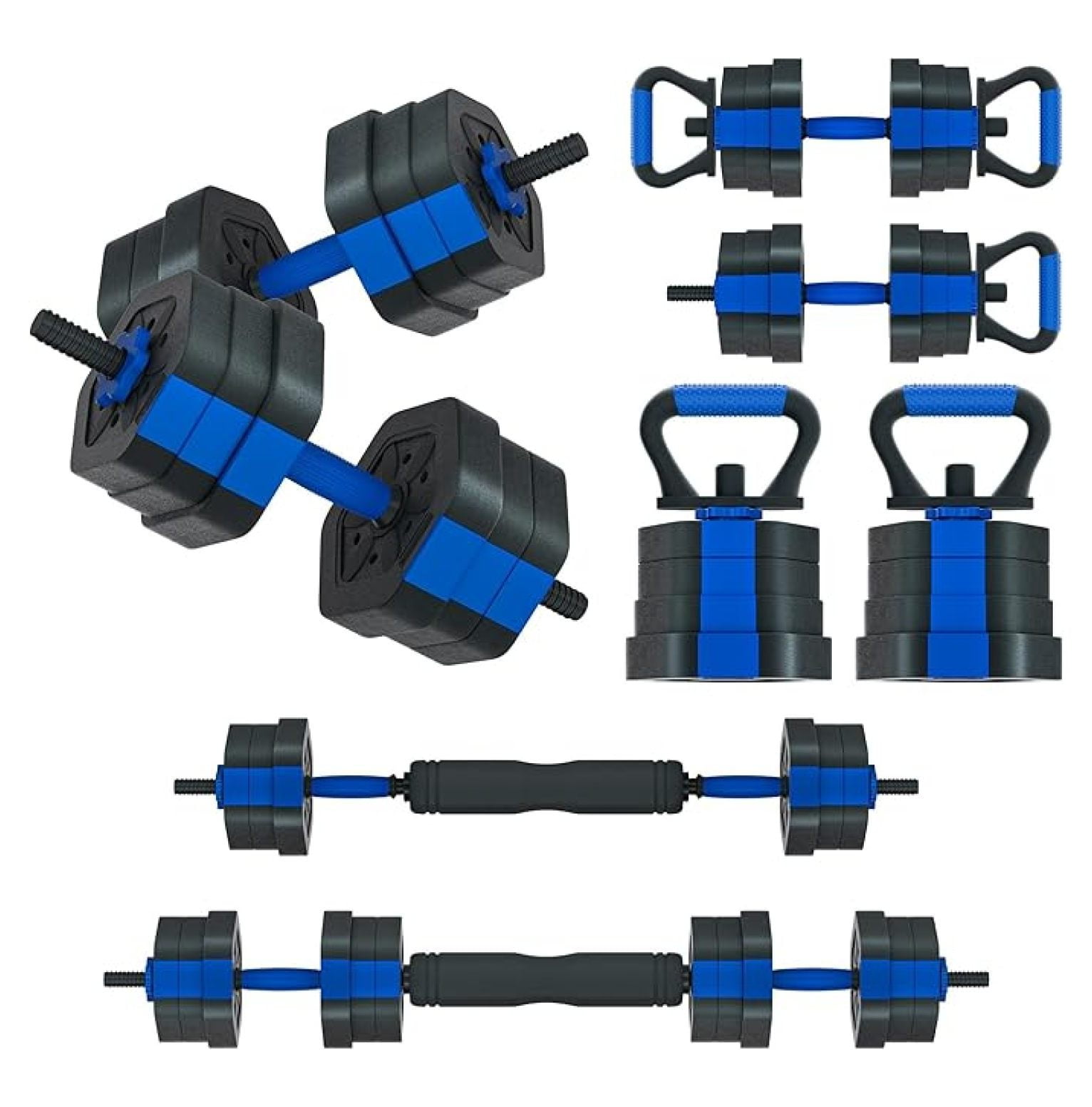 Dumbbell Sets Adjustable Weights, Free Weights with Connector, Non ...