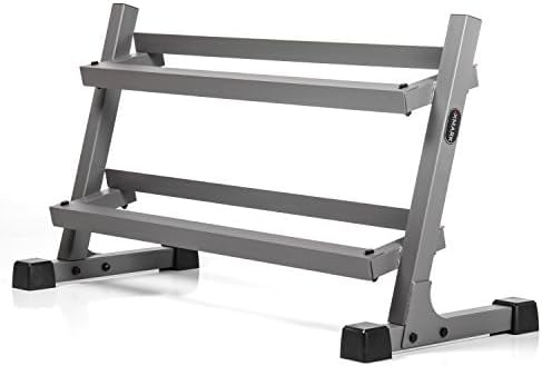 Dumbbell Storage Rack, 2-Tier Heavy Duty Weight Rack for Convenient ...