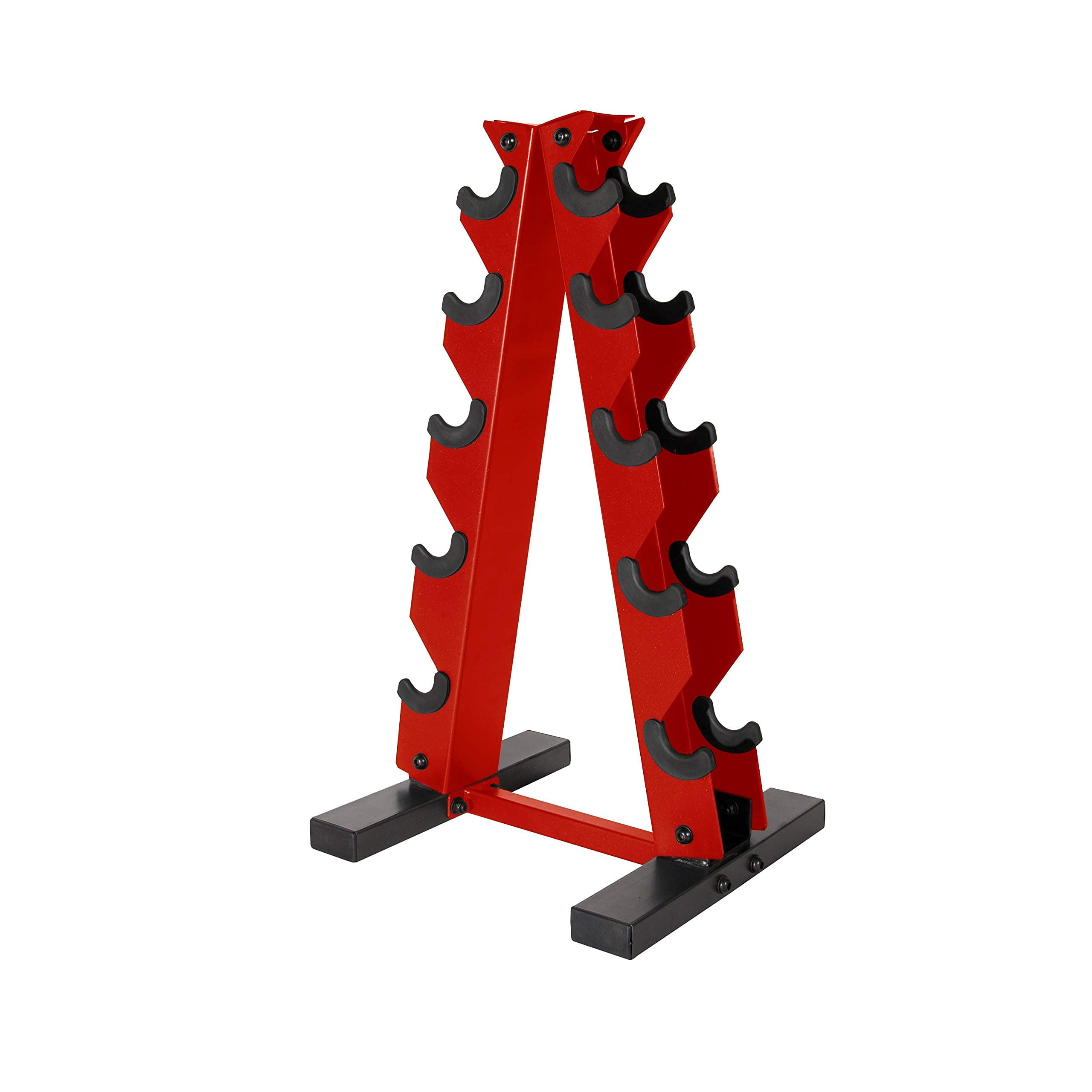 Dumbbell Storage Rack 5-Tier A-Frame Stand, Organizes Hex Rubber ...