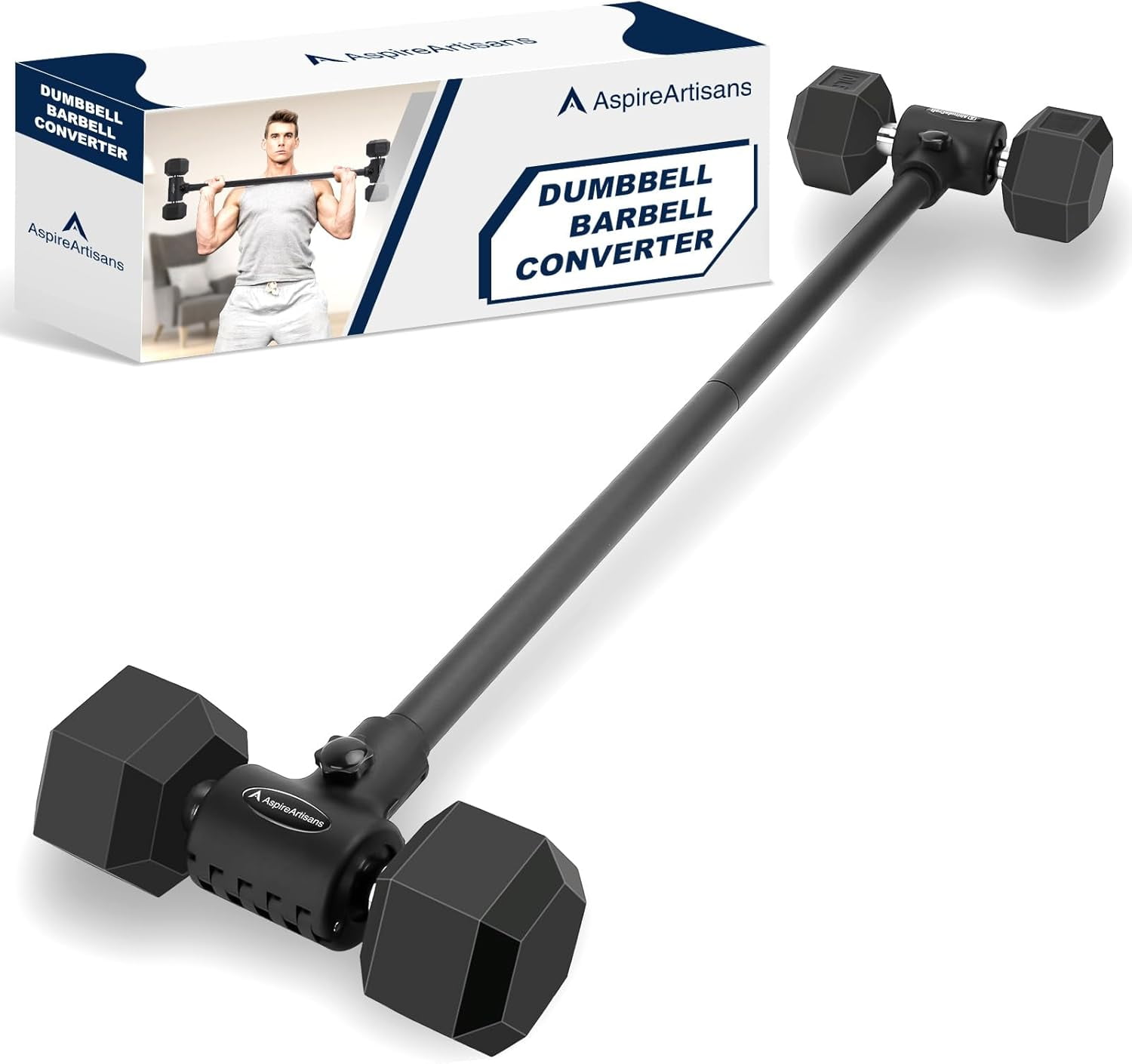 Dumbbell to Barbell Converter – Adjustable Weights & 200LB Capacity for ...