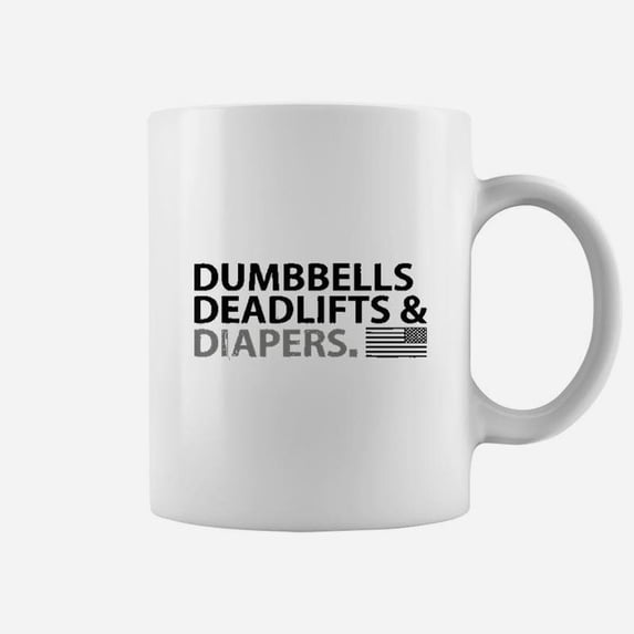 Dumbbells Deadlifts And Diapers Fun Gym Coffee Mug - Walmart.com