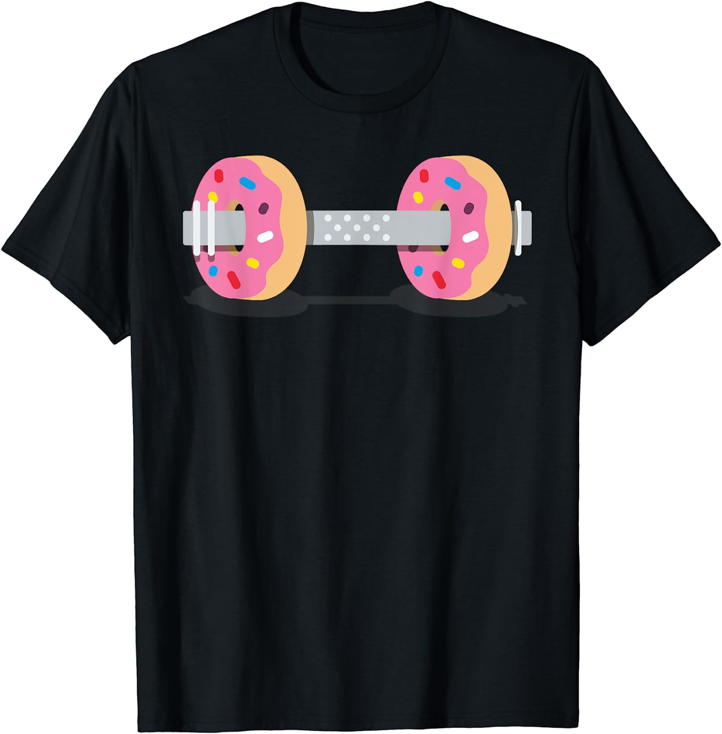 Dumbbells Donuts Weightlifting Funny Gym Workout T-Shirt - Walmart.com