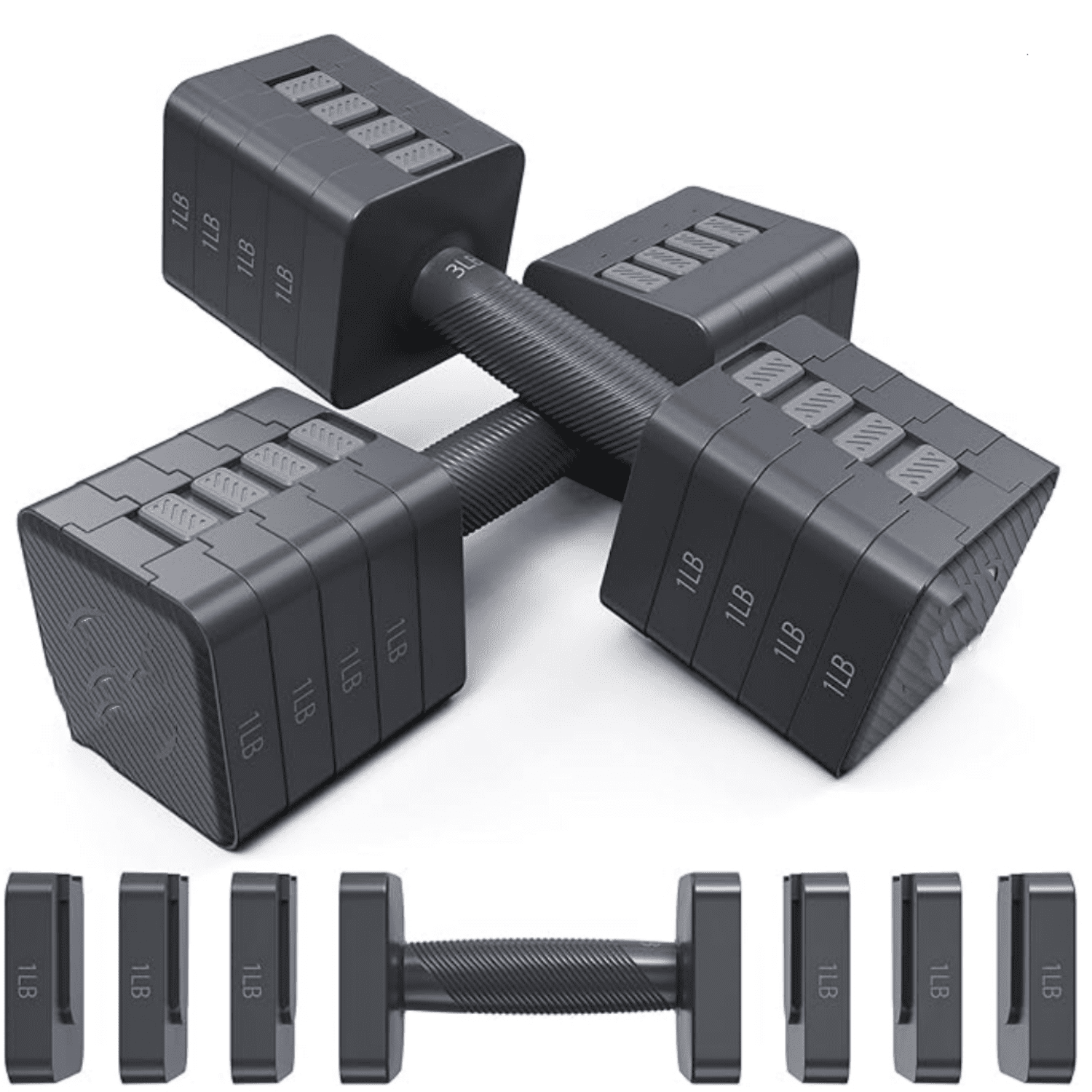 Dumbbells Hand Weights Set: Sportneer 5 in 1 Weight Adjustment 10 LB ...