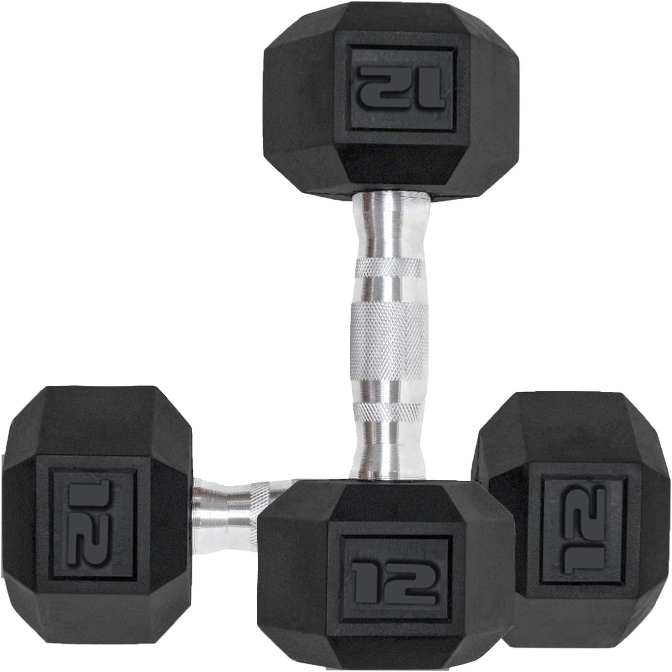 Dumbbells Set of 2 Hex Rubber Encased Dumbbells, Weights Dumbbells Set ...