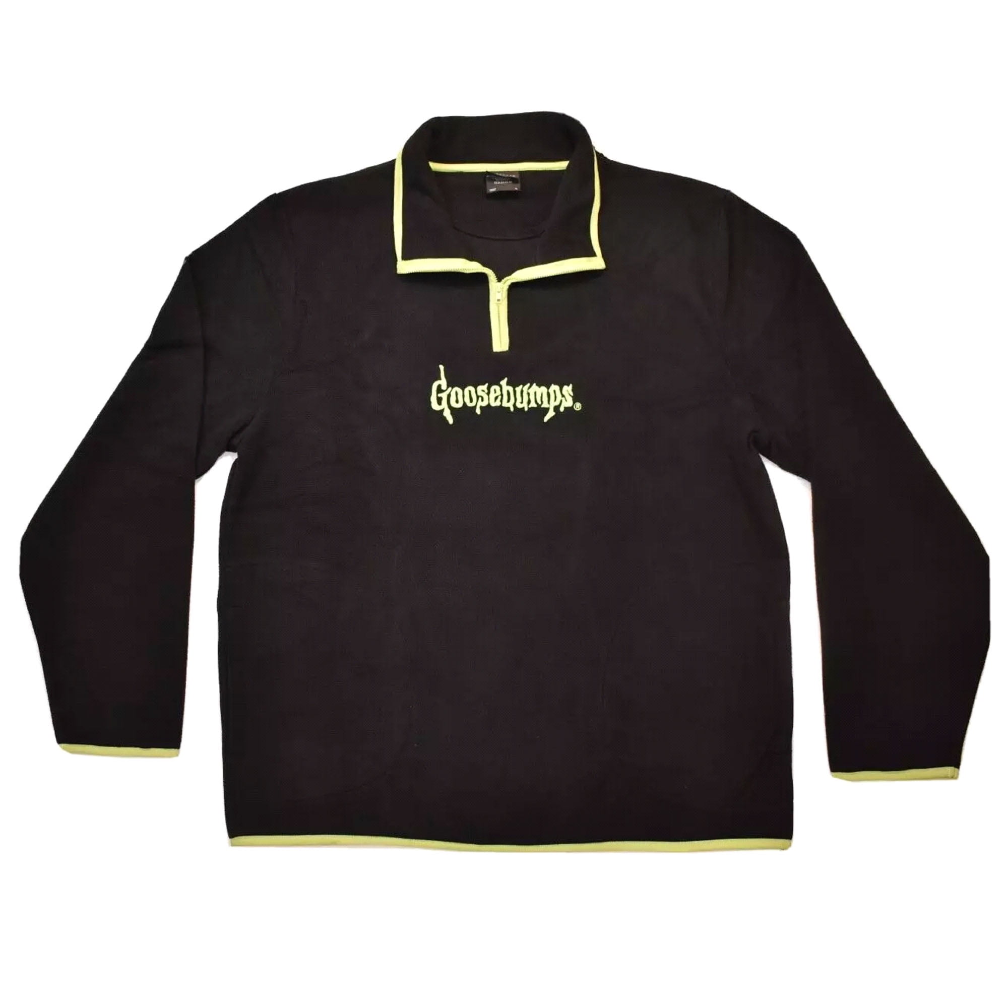 Dumbgood Men's Black Goosebumps Polar Fleece 1/4 Zip Pullover (Small ...