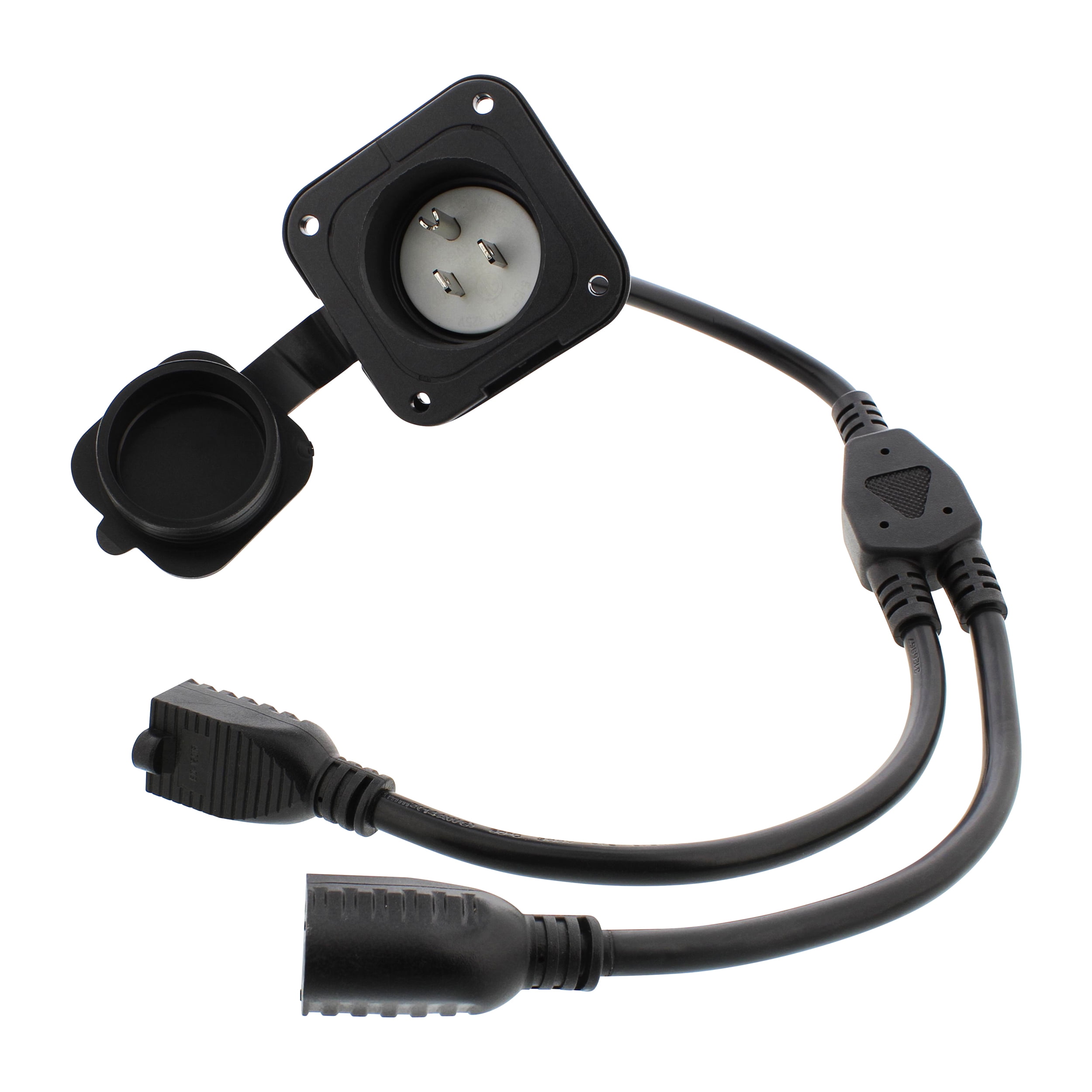 Dumble 3 Prong Y Splitter Cable Power Extension Cord - 15A 2 Way ...