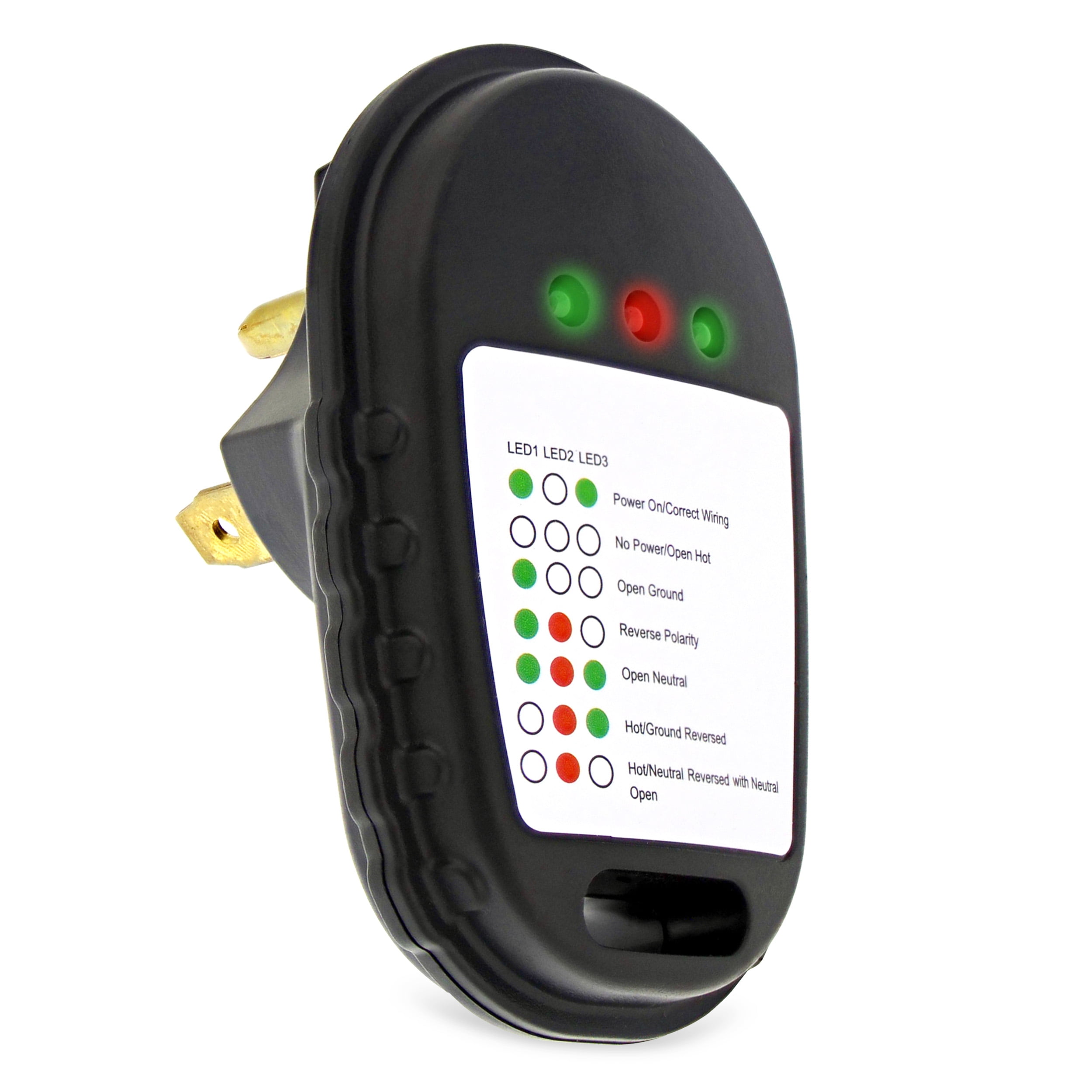 Dumble RV 30 Amp Outlet Tester Plug - Compact Travel Circuit Analyzer ...