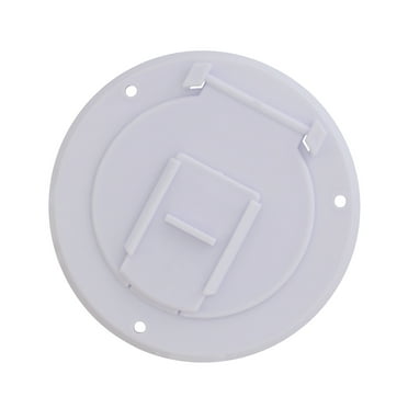 JR Products 541-2-A Polar White Deluxe Round Electric Cable Hatch with ...
