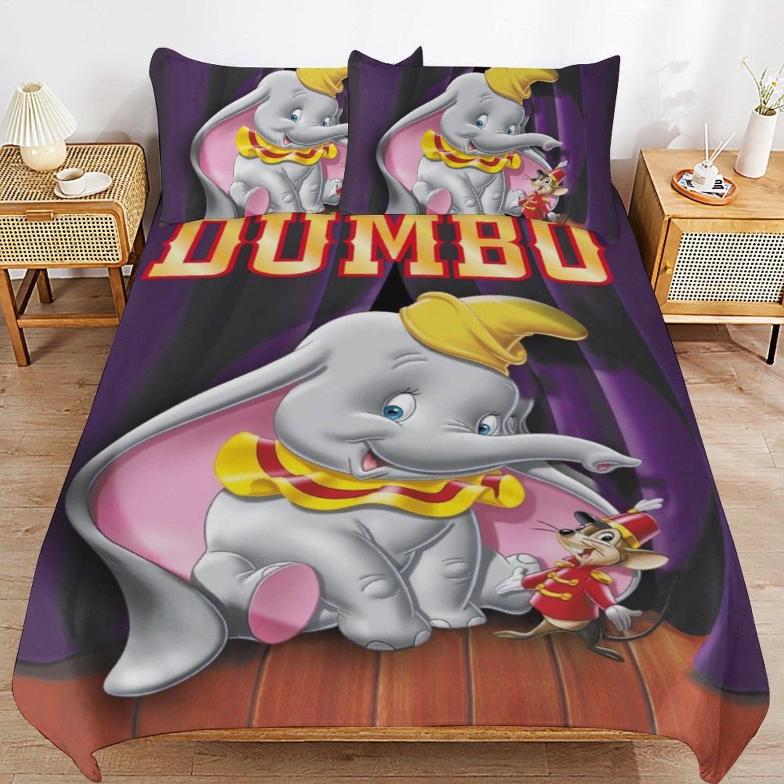 Dumbo 3-Piece Bedding Set Warm And Comfortable Soft Duvet Cover Bed Set ...