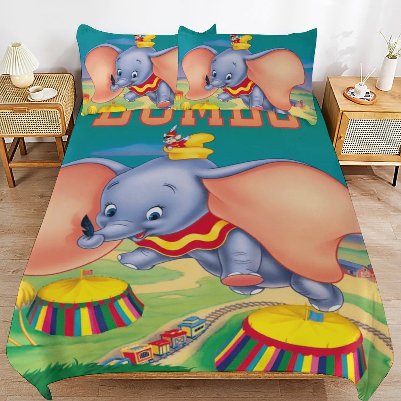 Dumbo 3-Piece Bedding Set Warm And Comfortable Soft Duvet Cover Bed Set ...