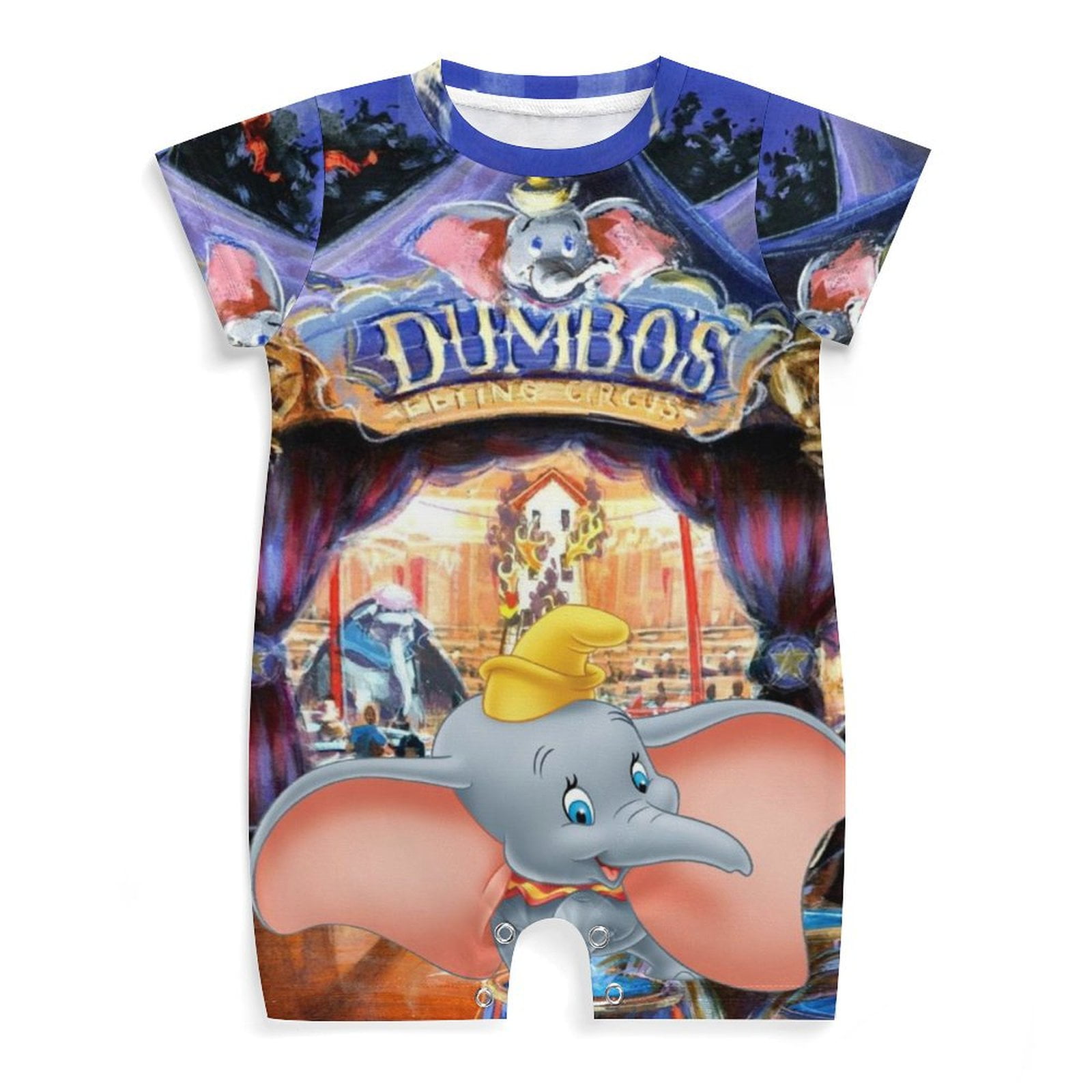 Dumbo Baby Boy Girl Short Sleeve Romper Clothing Set Print Cartoon Baby ...