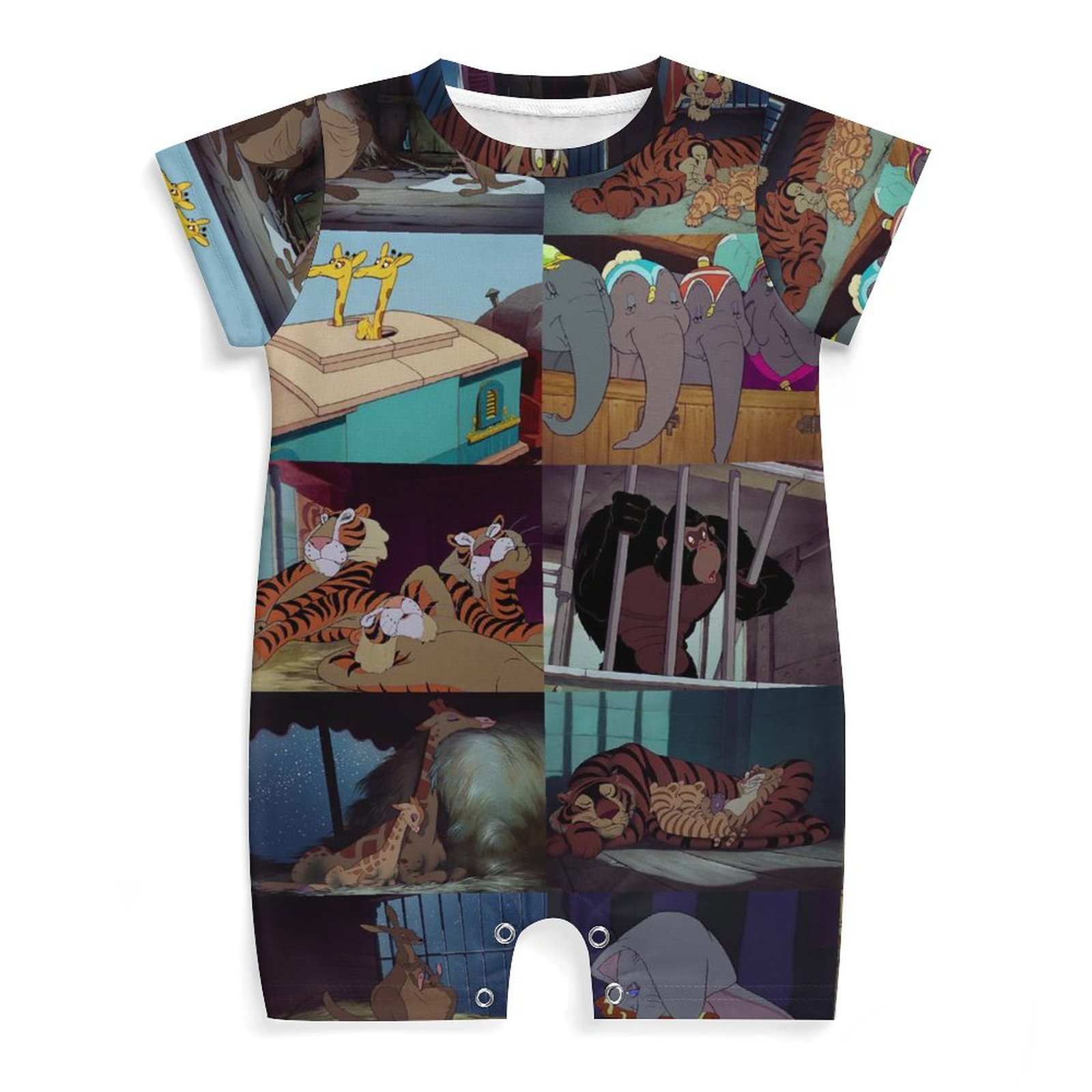 Dumbo Baby Boy Girl Short Sleeve Romper Clothing Set Print Cartoon Baby ...