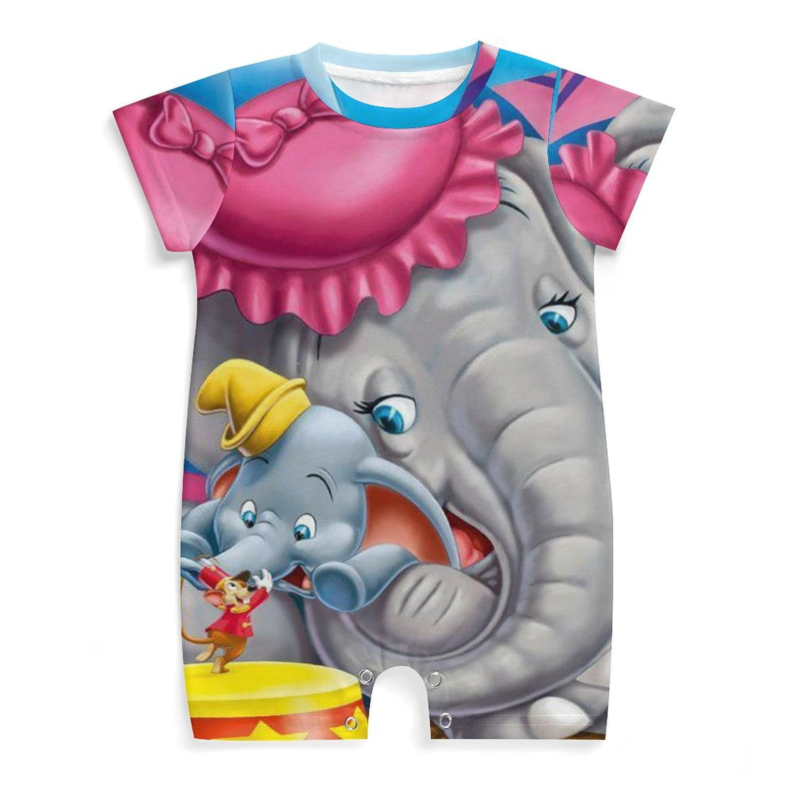 Dumbo Baby Boy Girl Short Sleeve Romper Clothing Set Print Cartoon Baby ...