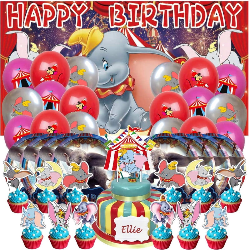 Dumbo Balloons Party Supplies Decorations Plates Banner Cake Topper ...