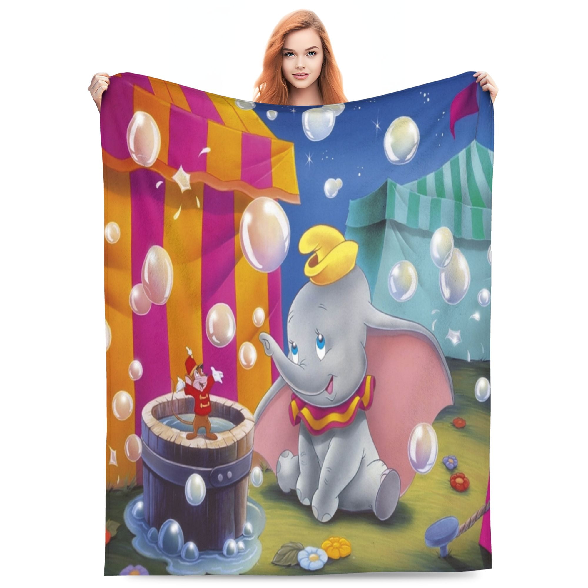 Dumbo Bed Blanket 3D Printed Throw Blanket Lightweight Super Soft Air ...