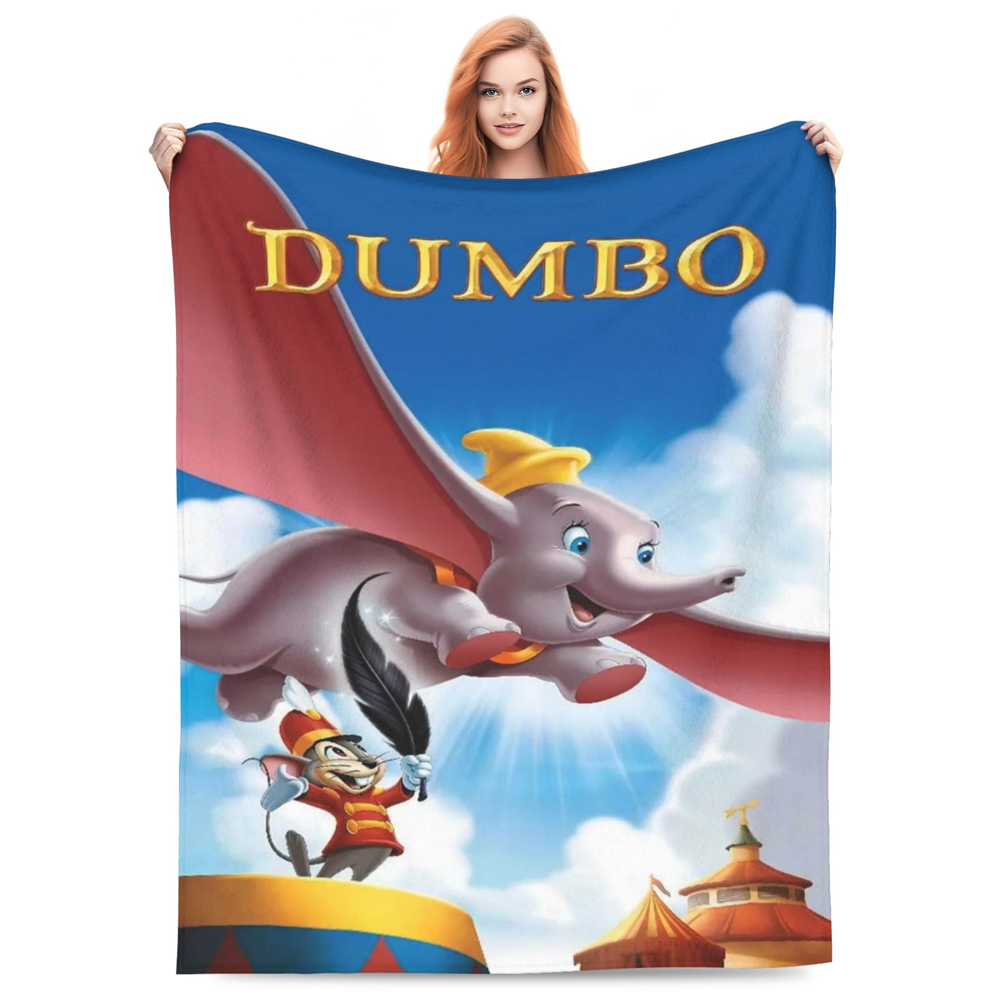 Dumbo Bed Blanket 3D Printed Throw Blanket Lightweight Super Soft Air ...