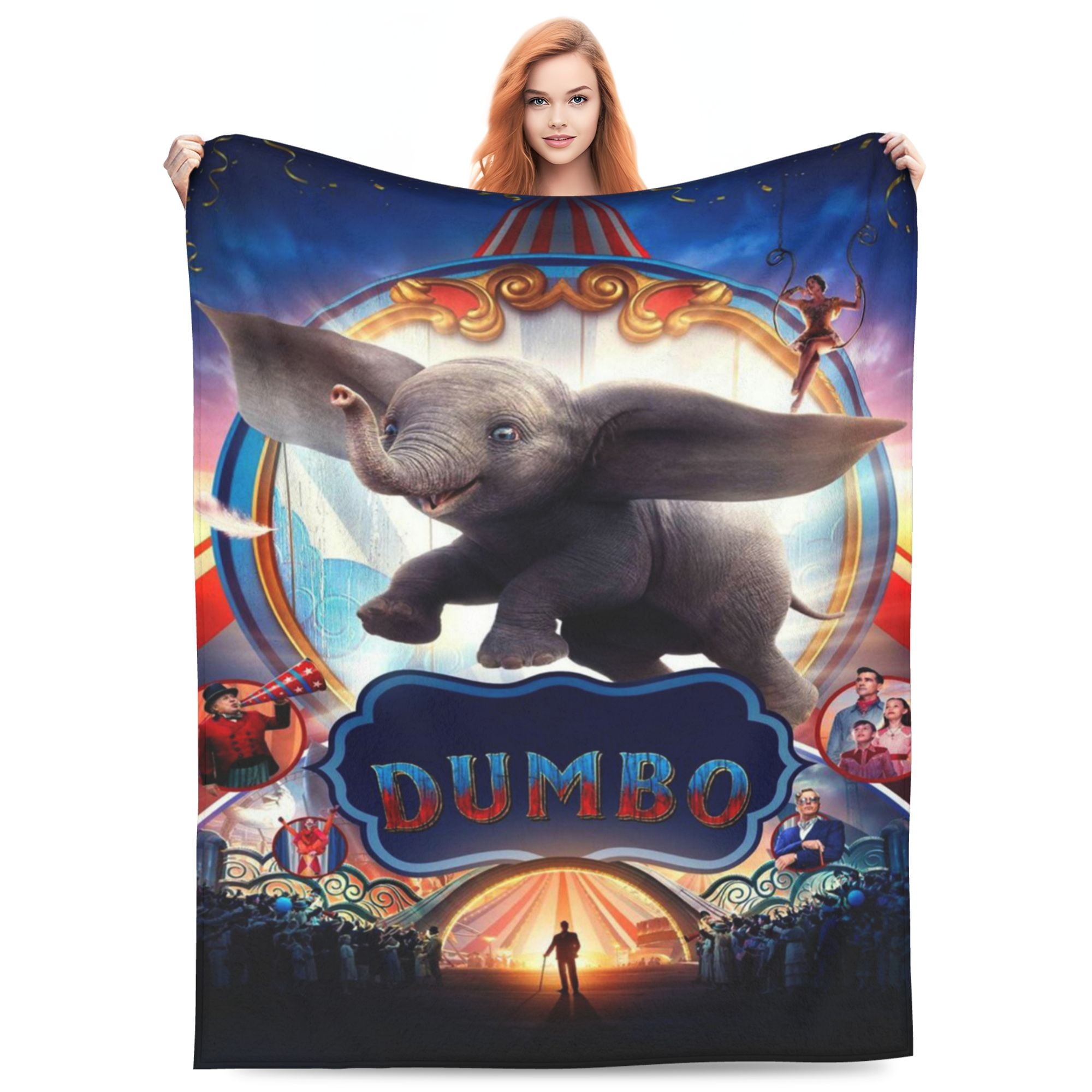 Dumbo Bed Blanket 3D Printed Throw Blanket Lightweight Super Soft Air ...