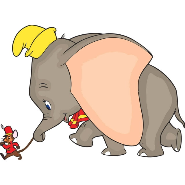 Dumbo Big Elephant Disney Cartoon Personalized Wall Decal Custom Vinyl ...