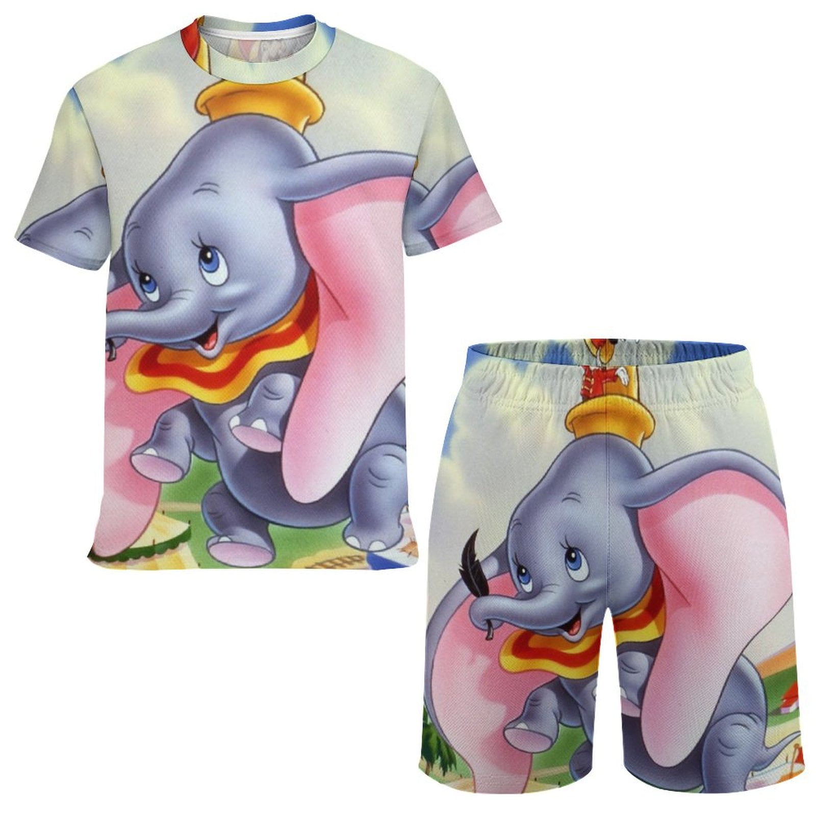 Dumbo Boys Short Sleeve T-Shirt And Mesh Shorts Outfit Set for Kids ...
