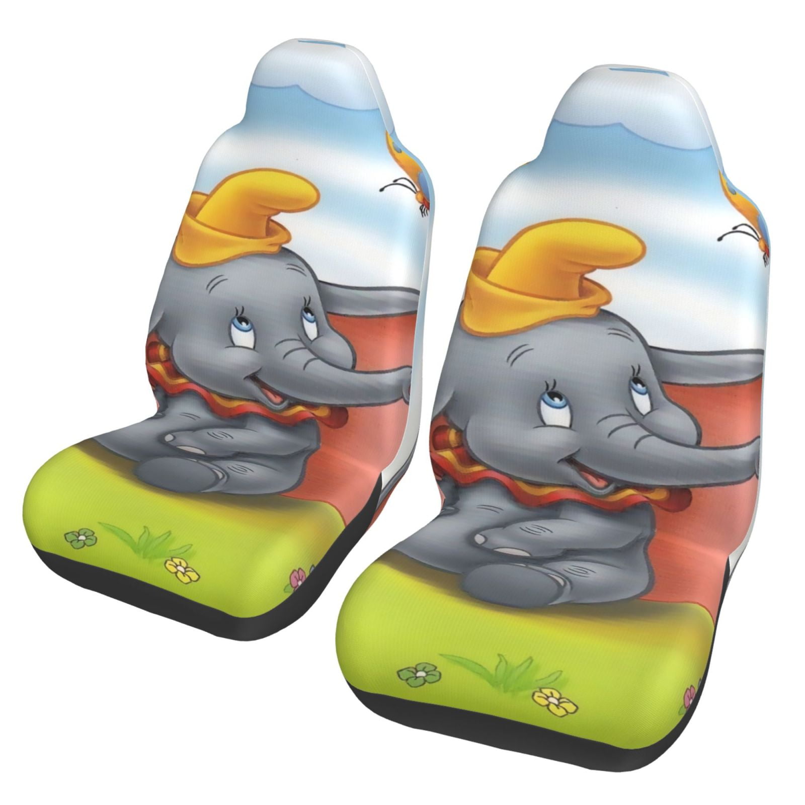Dumbo Car Seat Covers 2 Pack Cartoon Print Front Seat Covers Interior ...