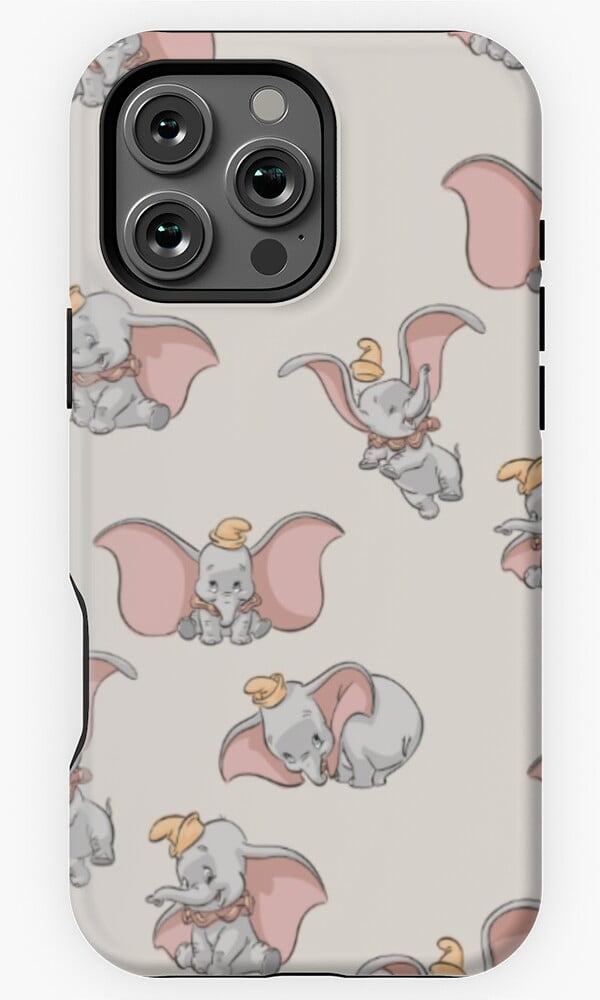 Dumbo Cute Elephant Art Phone Case for iPhone 16 15 14 13 12 11 Pro Max ...