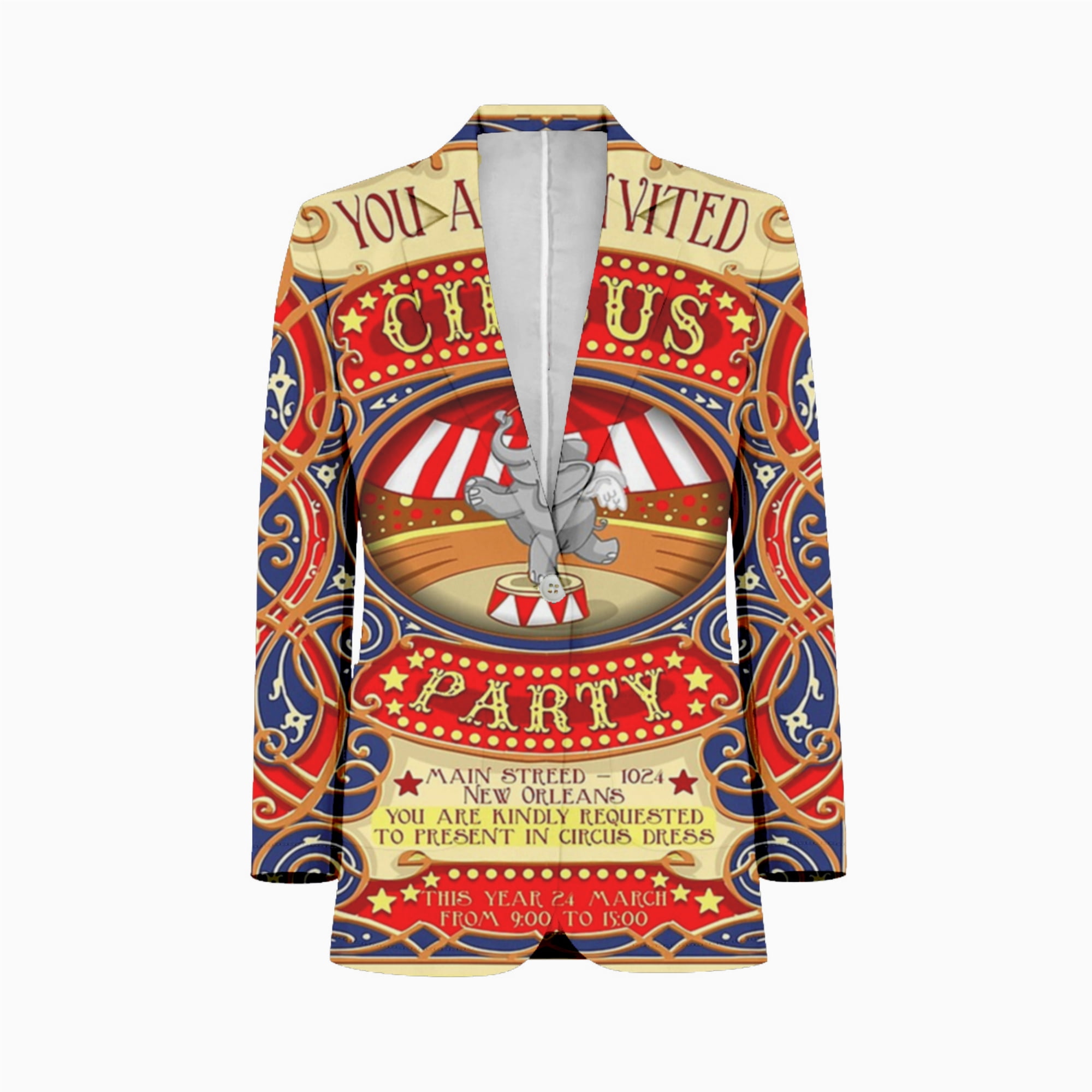 Dumbo Flying Elephant Circus Party Customized Men's Suits full man ...