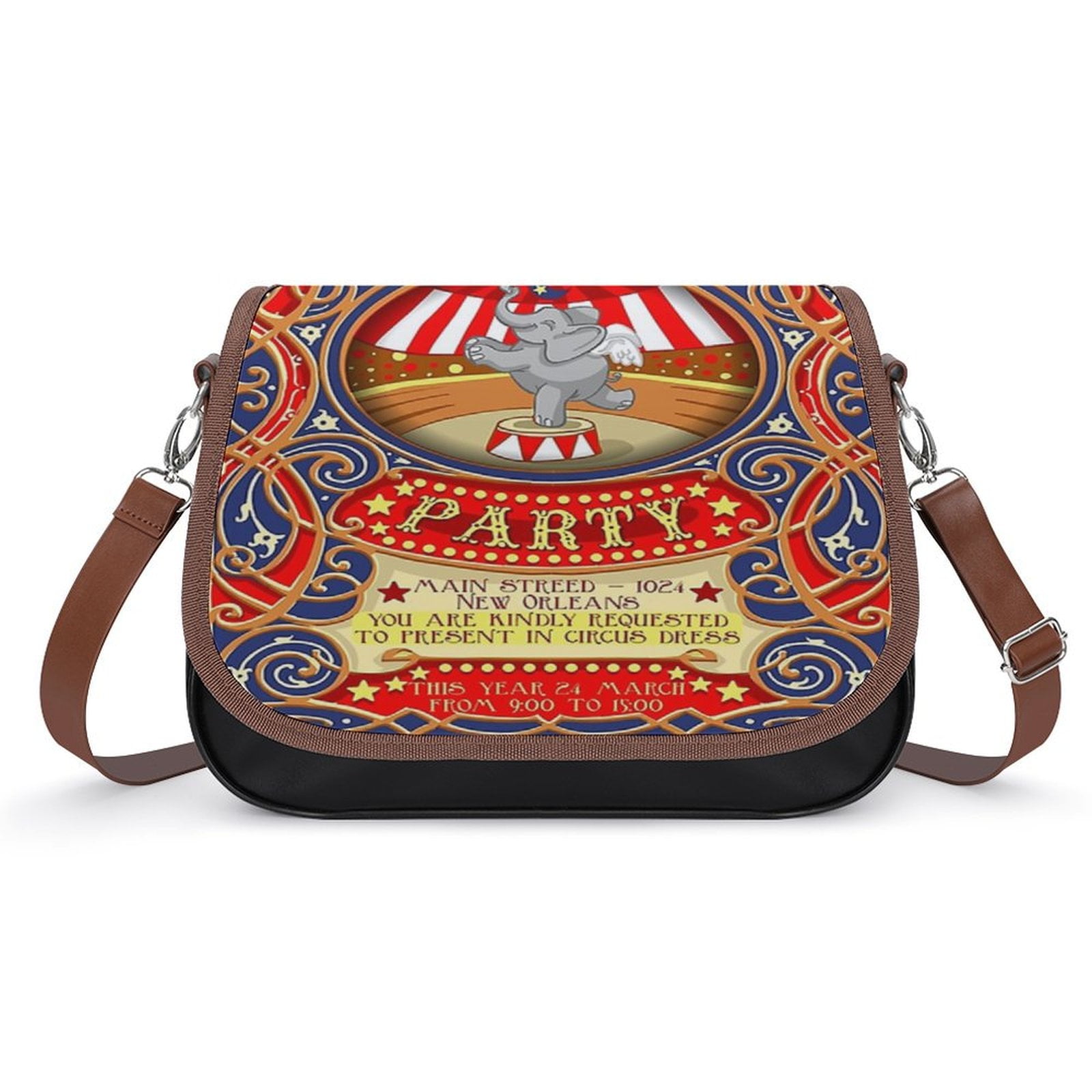 Dumbo Flying Elephant Circus Party Vintage Crossbody Bag for Women ...
