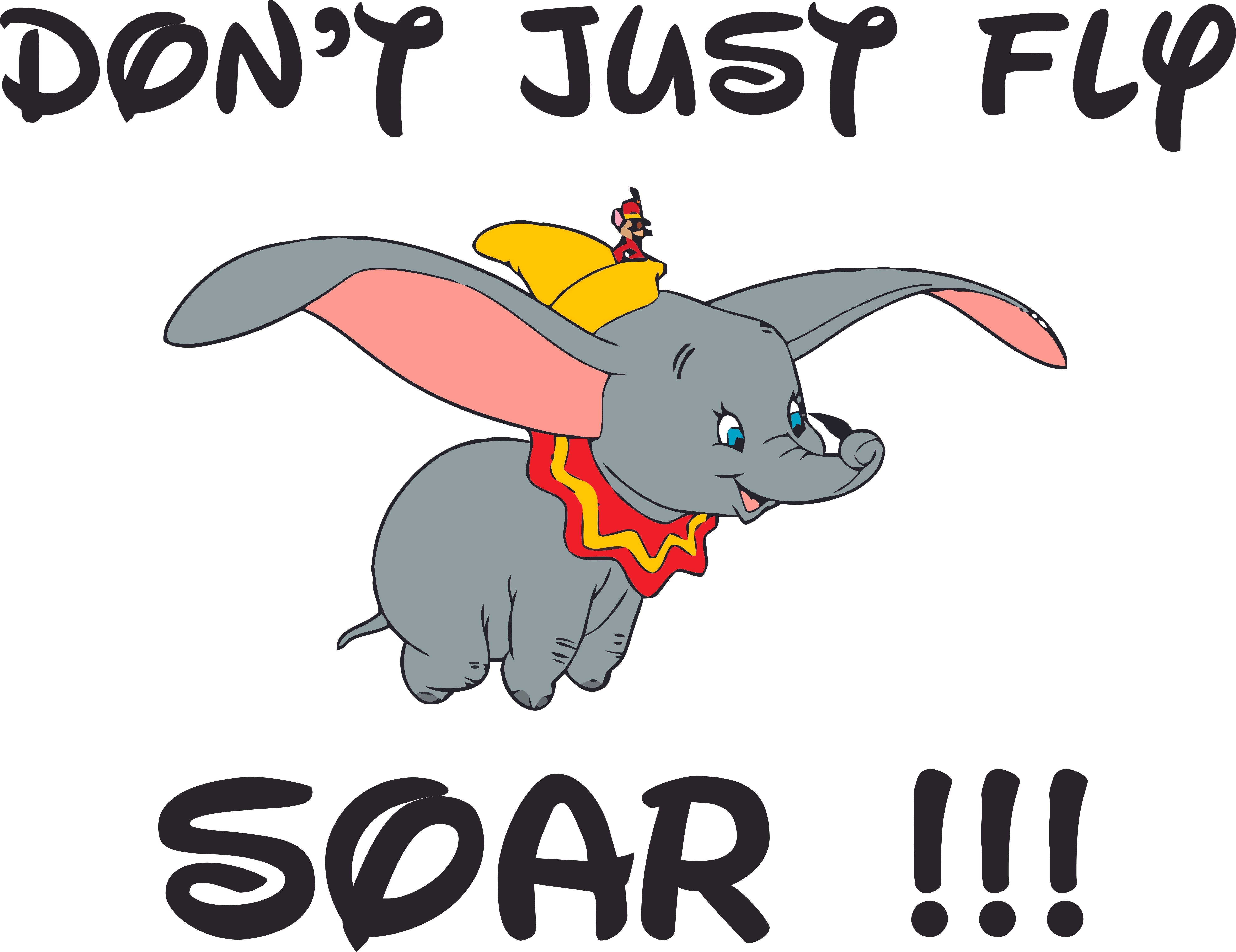 Dumbo Flying Elephant Disney Cartoon Personalized Wall Decal Custom ...