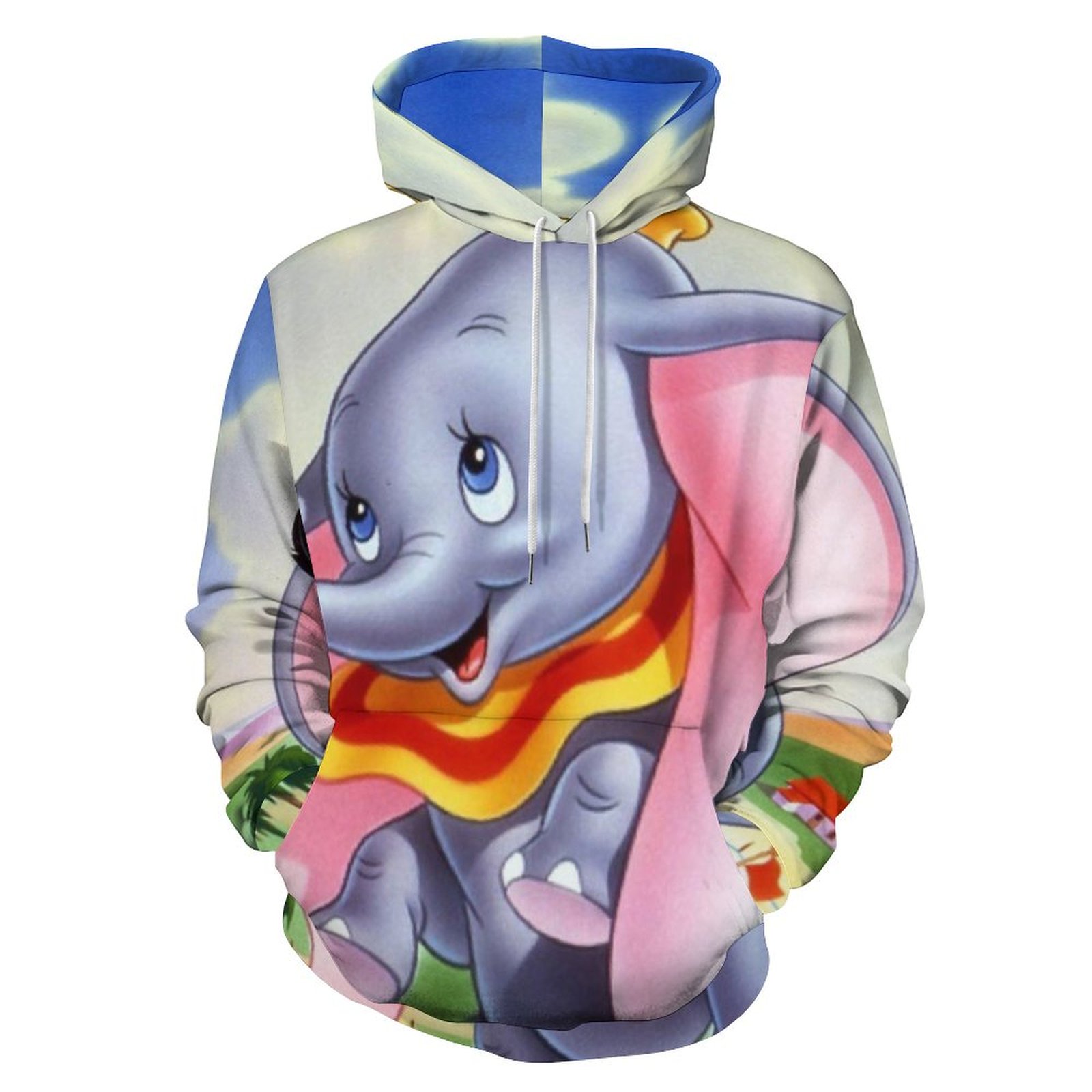 Dumbo Hoodie 3D Print Pullover Hooded Long Sleeve Sweatshirts Tops ...