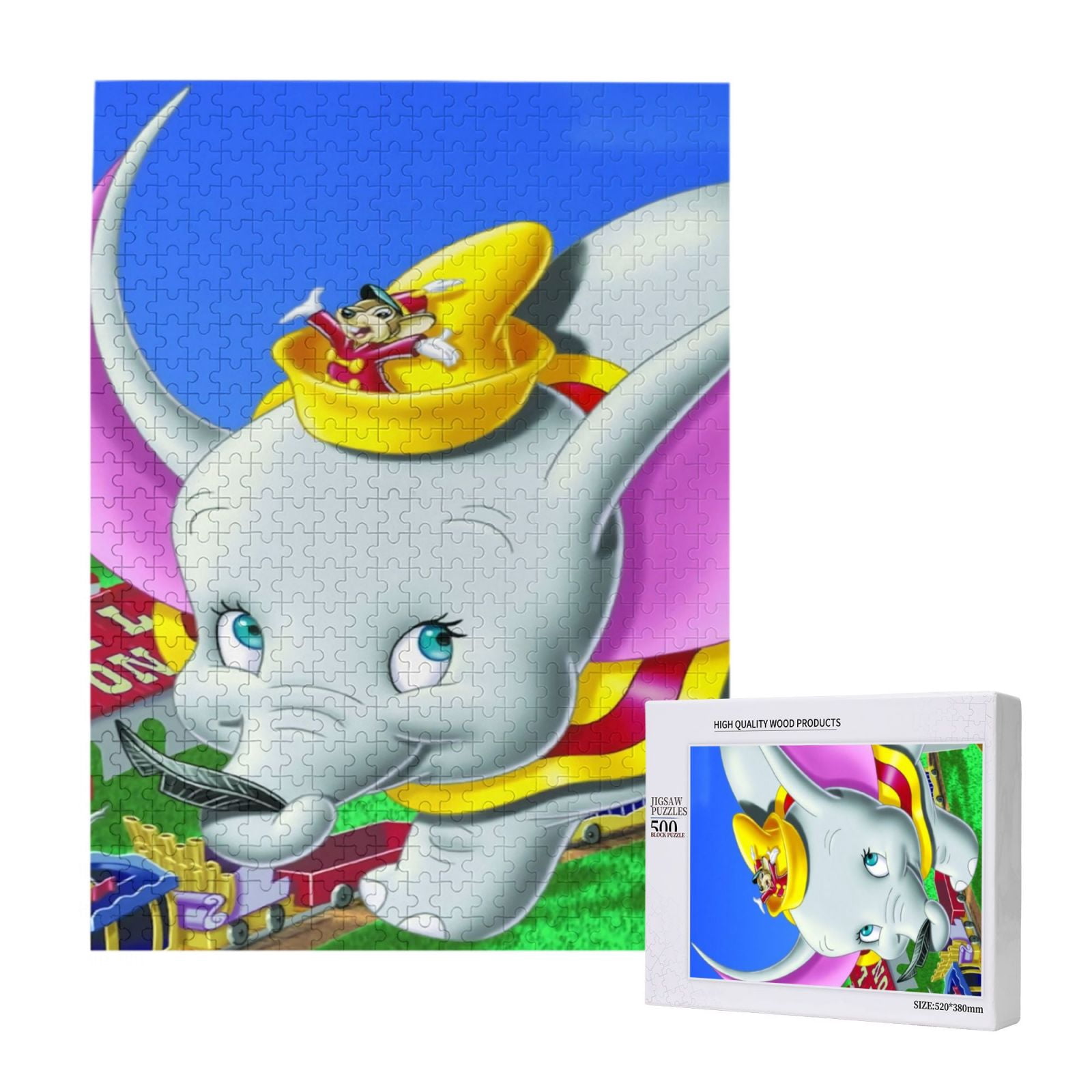Dumbo Jigsaw Puzzle for Kids Adults 500 Piece Challenging Wooden ...